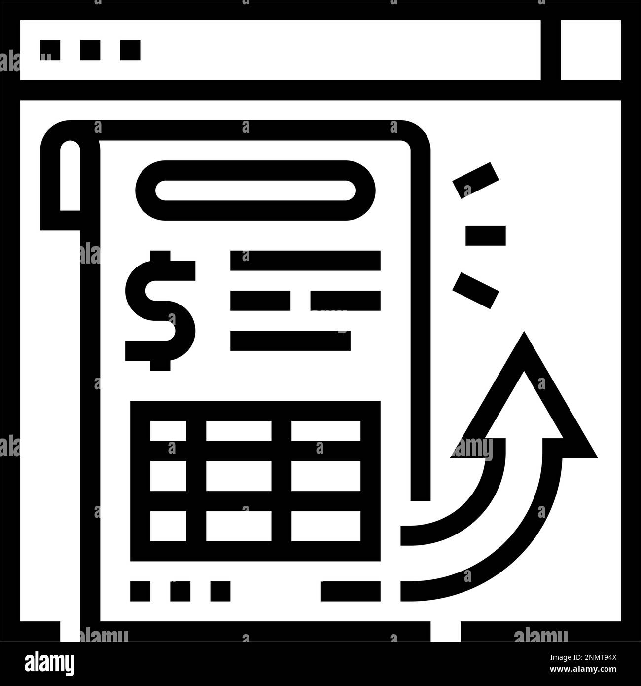 sending invoice line icon vector illustration Stock Vector Image & Art ...