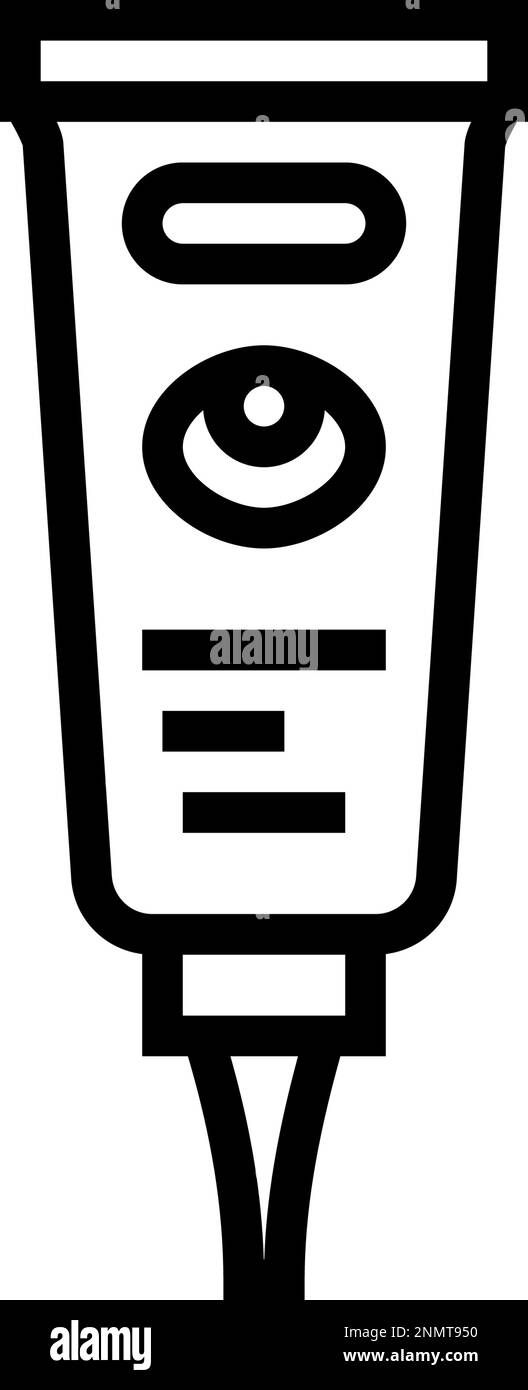 eye cream product line icon vector illustration Stock Vector Image ...