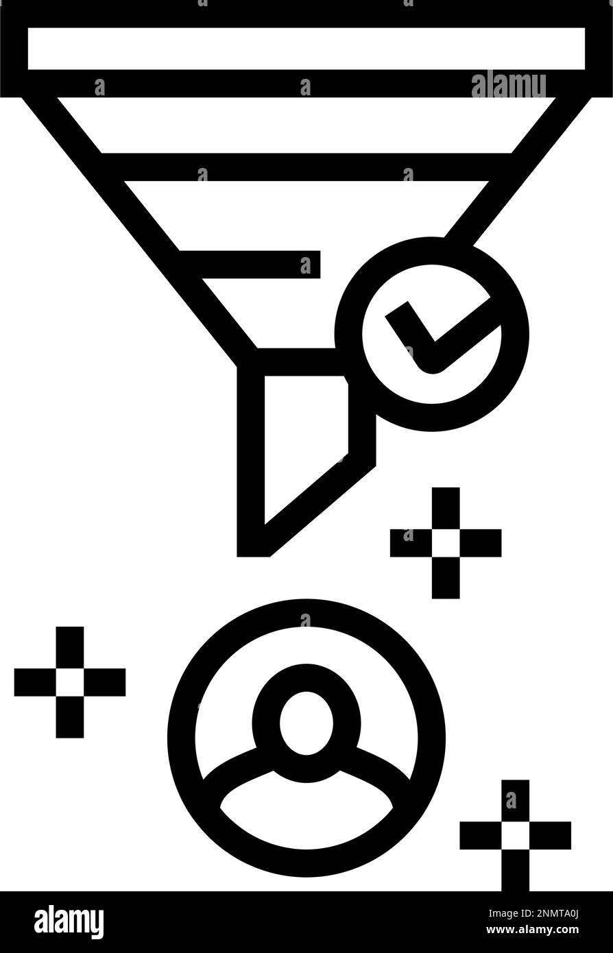 highly qualified lead line icon vector illustration Stock Vector Image ...