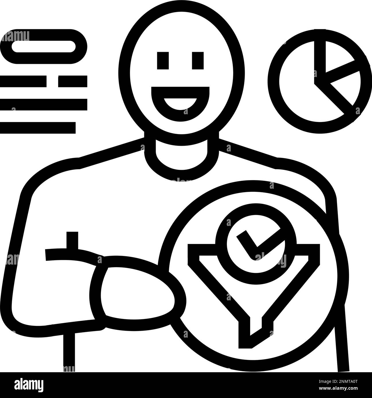 marketing qualified lead line icon vector illustration Stock Vector ...