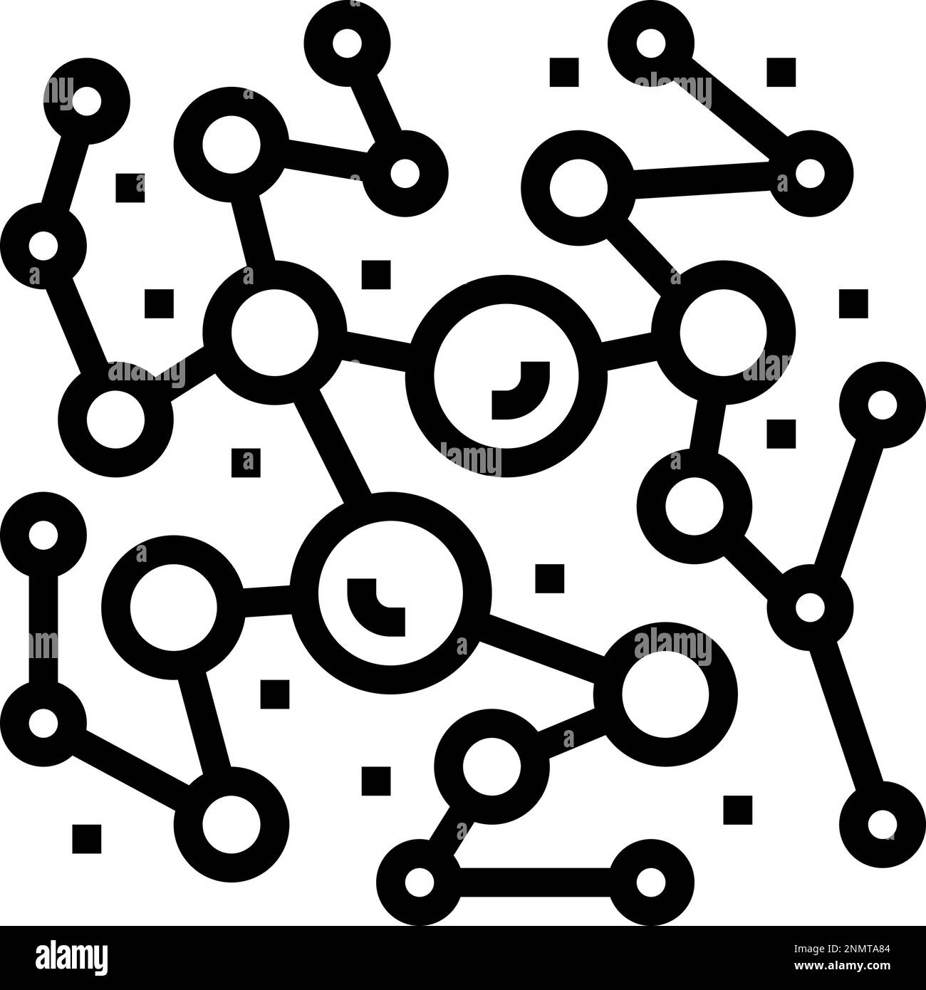 connection molecular structure line icon vector illustration Stock ...