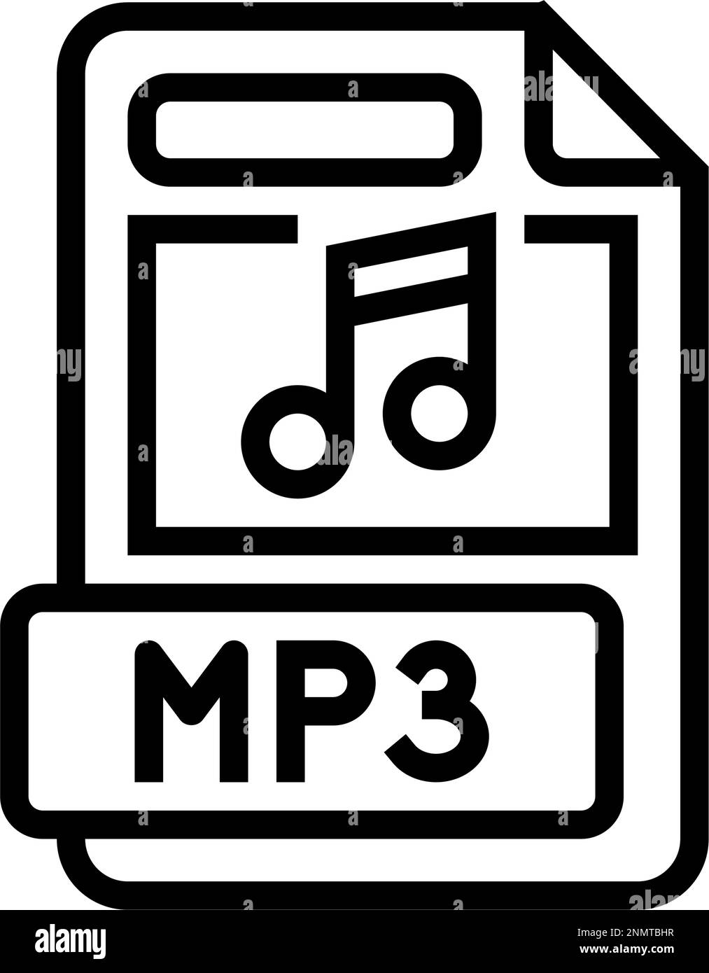 Black mp3 file document download Black and White Stock Photos & Images ...