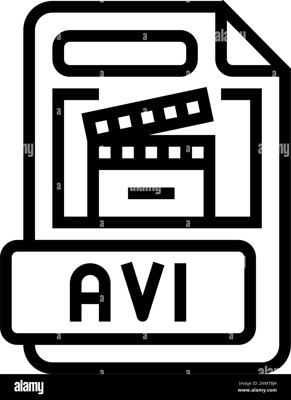 avi file format document line icon vector illustration Stock Vector ... avi file format document line icon vector illustration Stock Vector ...