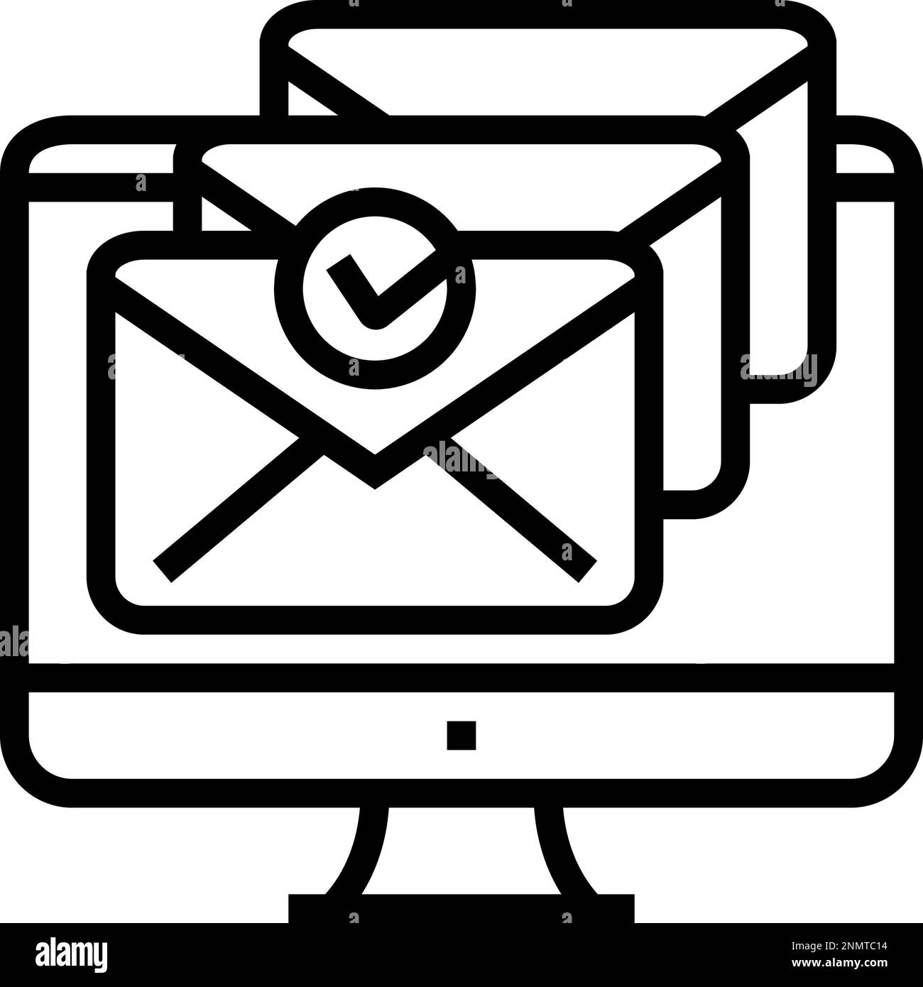 campaign follow up lead line icon vector illustration Stock Vector ...