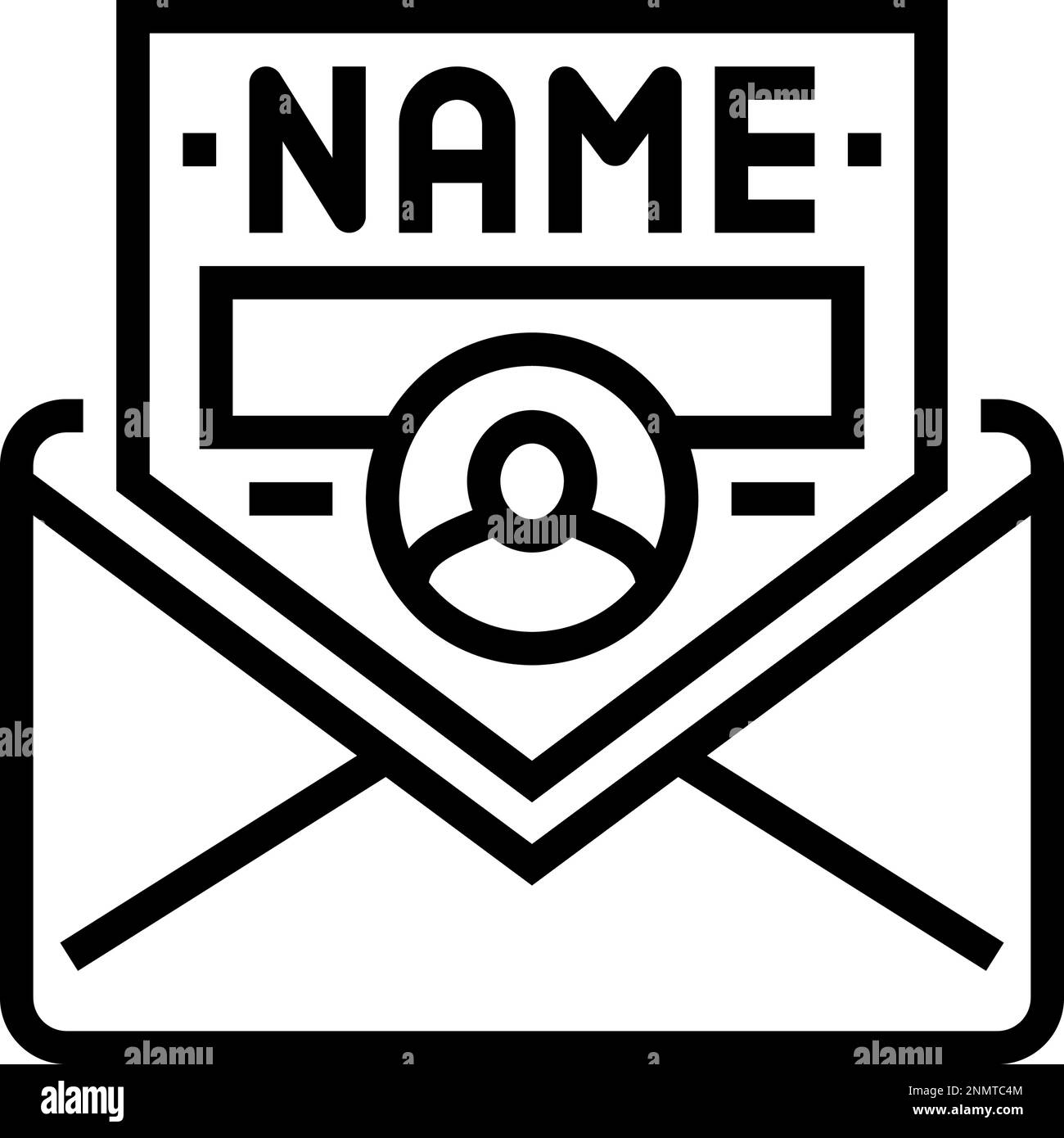 personalized email line icon vector illustration Stock Vector Image ...