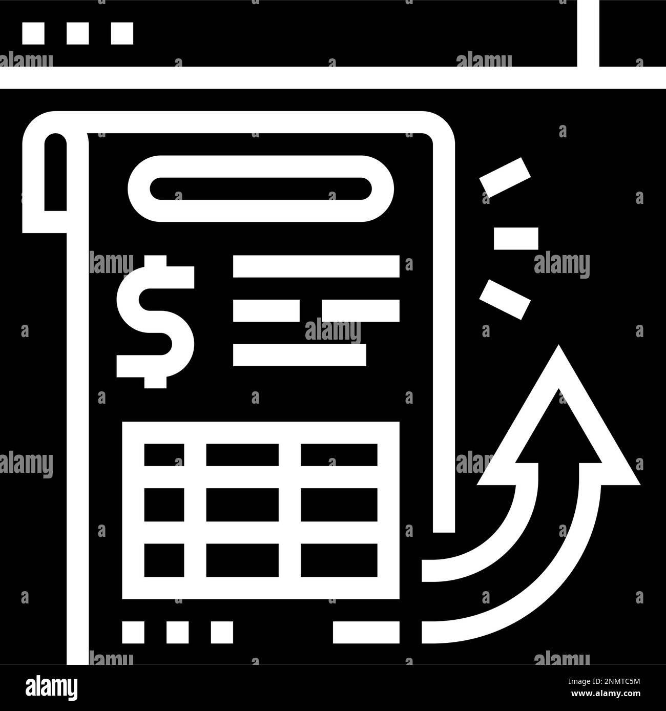 sending invoice glyph icon vector illustration Stock Vector Image & Art ...