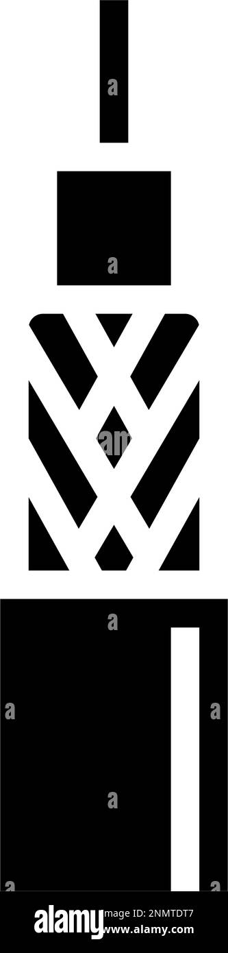 coaxial cable wire glyph icon vector illustration Stock Vector Image ...