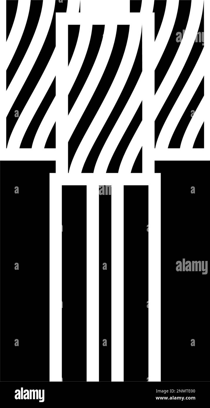 triplex wire cable glyph icon vector illustration Stock Vector Image ...