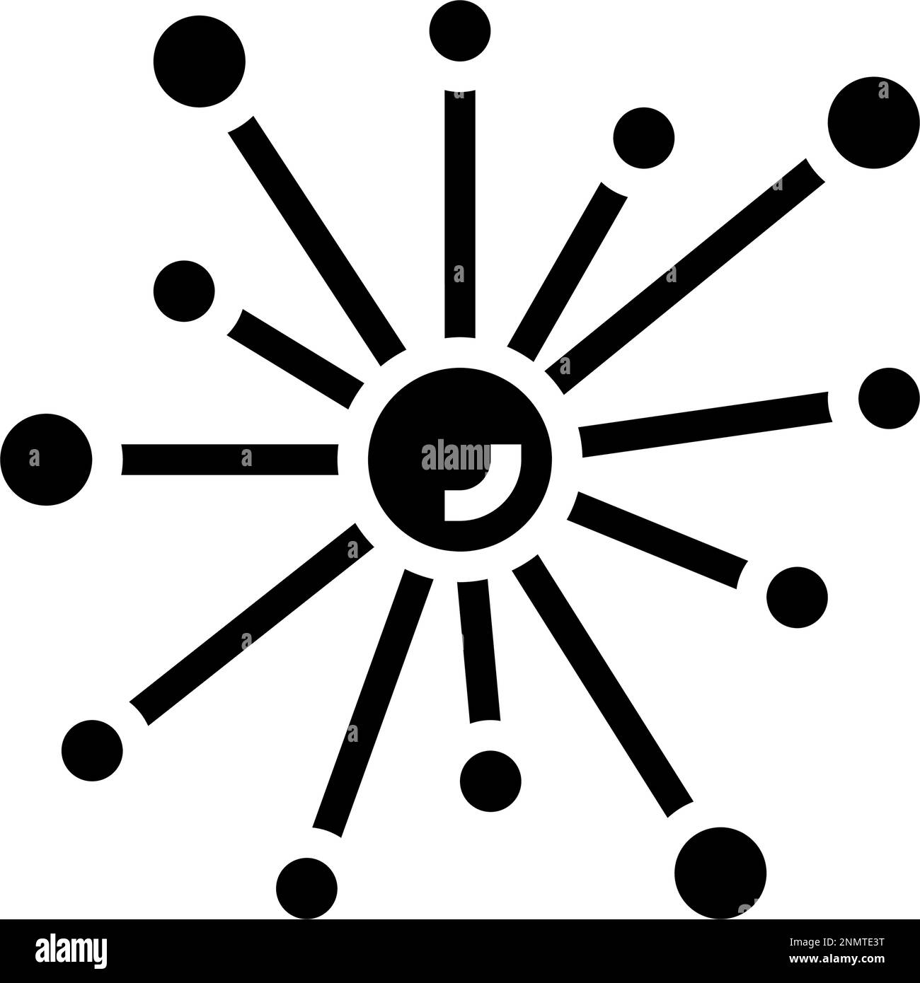 network molecular structure glyph icon vector illustration Stock Vector ...