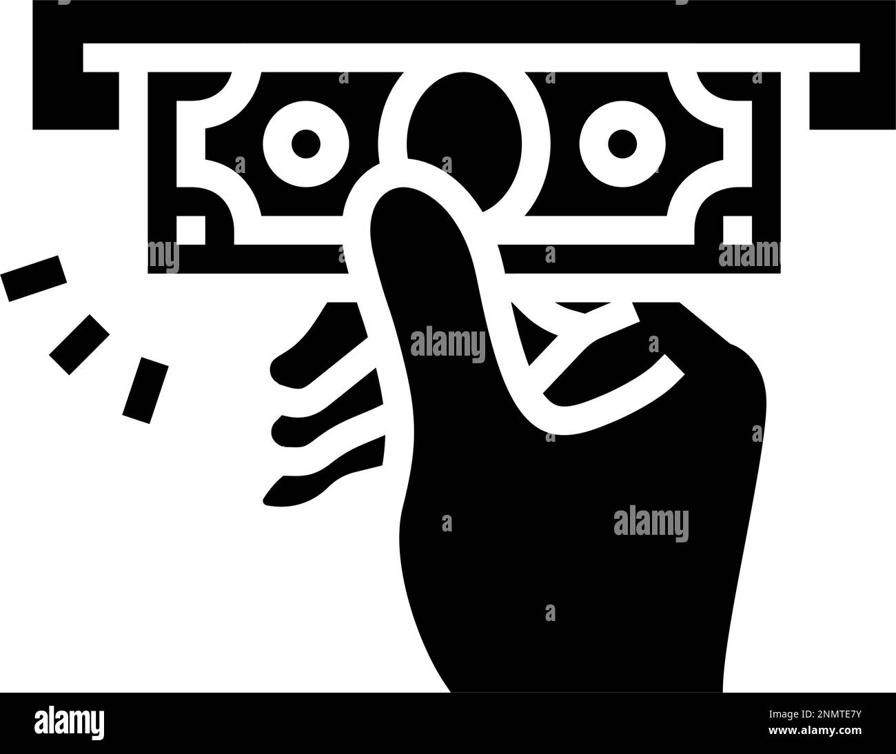 withdraw glyph icon vector illustration Stock Vector Image & Art - Alamy