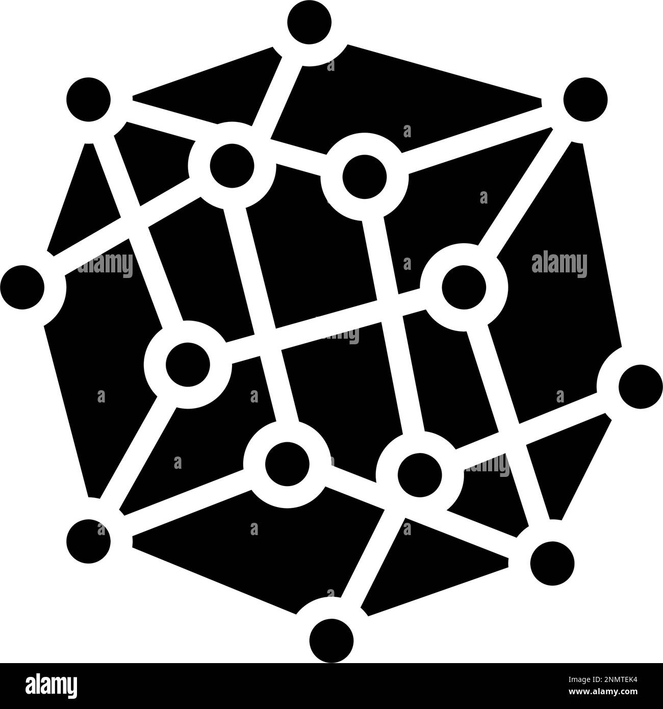 model molecular structure glyph icon vector illustration Stock Vector ...