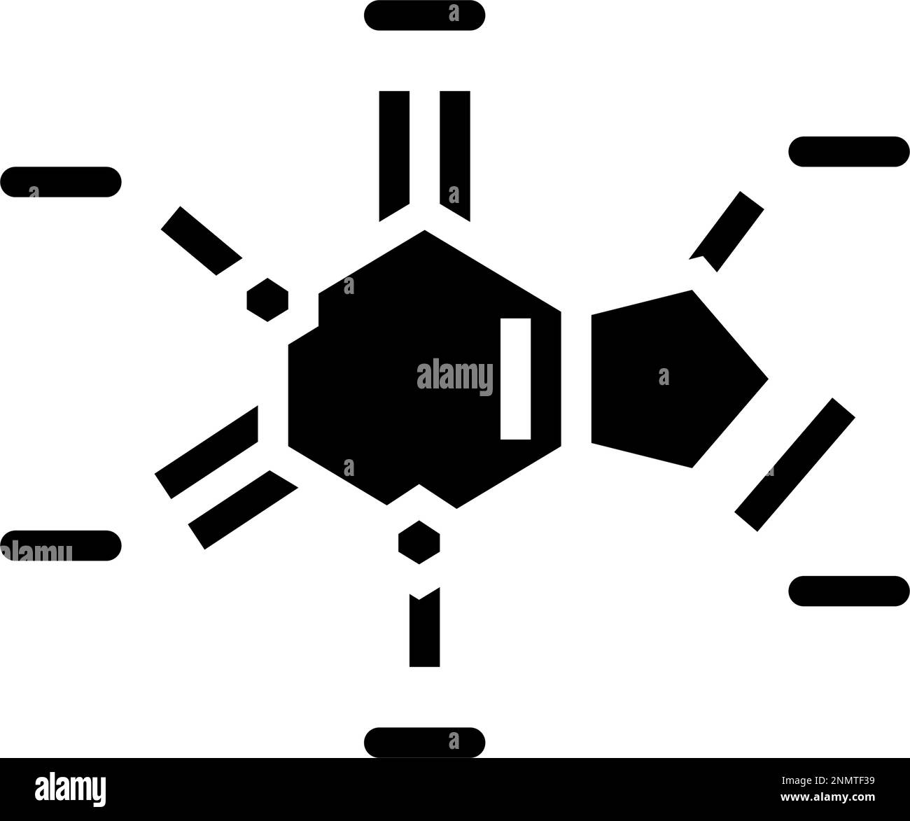 chemistry molecular structure glyph icon vector illustration Stock ...