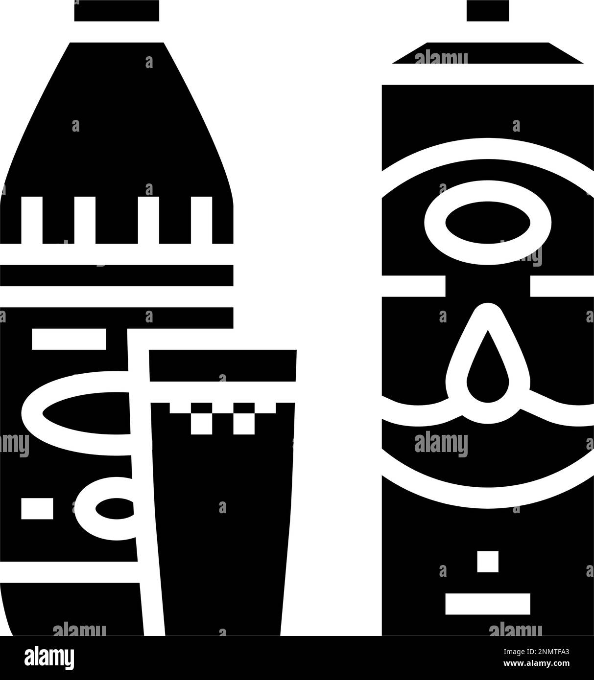 kefir milk product dairy glyph icon vector illustration Stock Vector ...