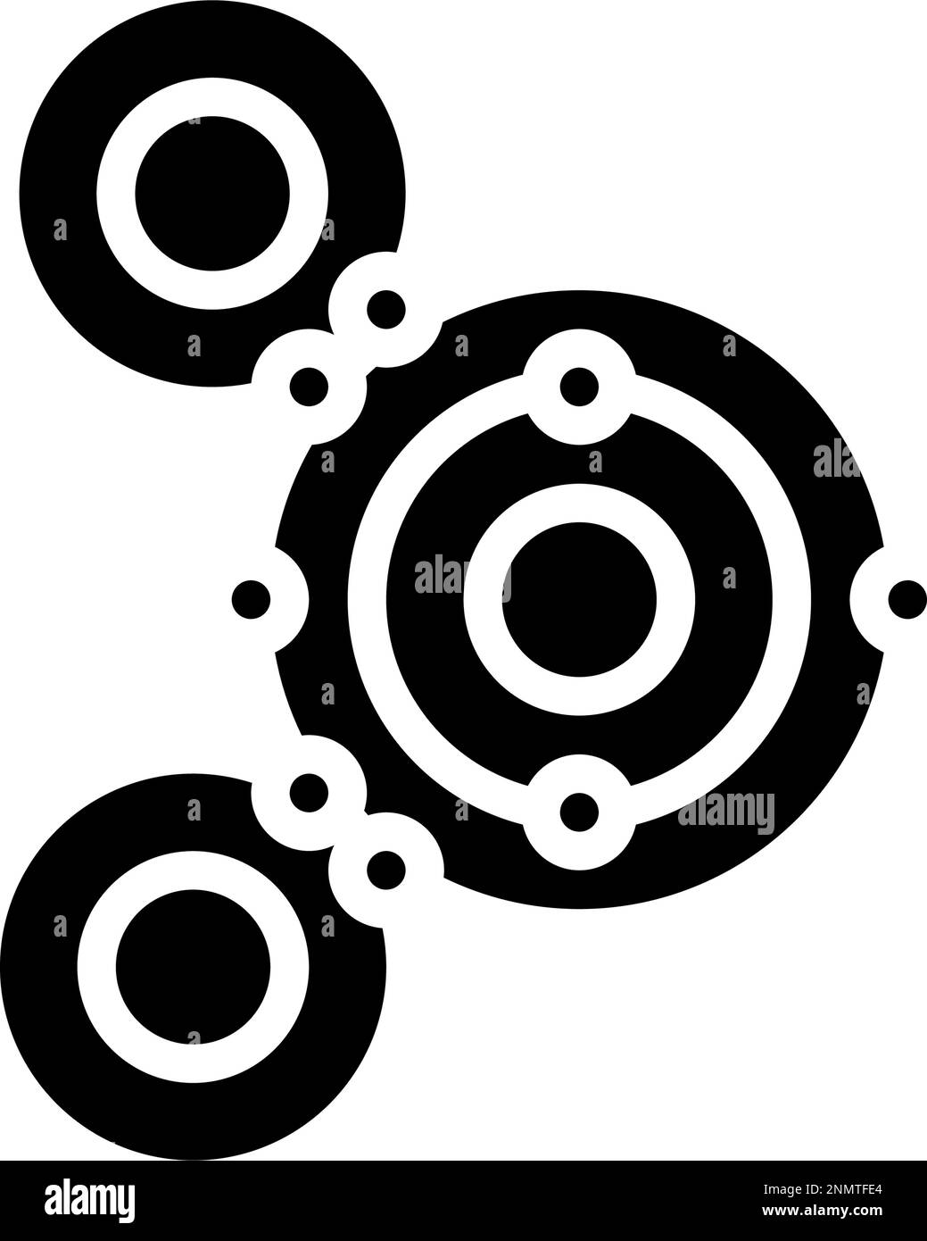 atom molecular structure glyph icon vector illustration Stock Vector ...