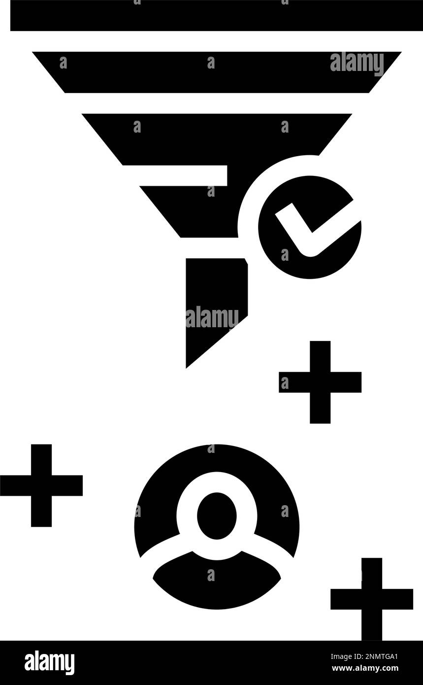 highly qualified lead glyph icon vector illustration Stock Vector Image ...