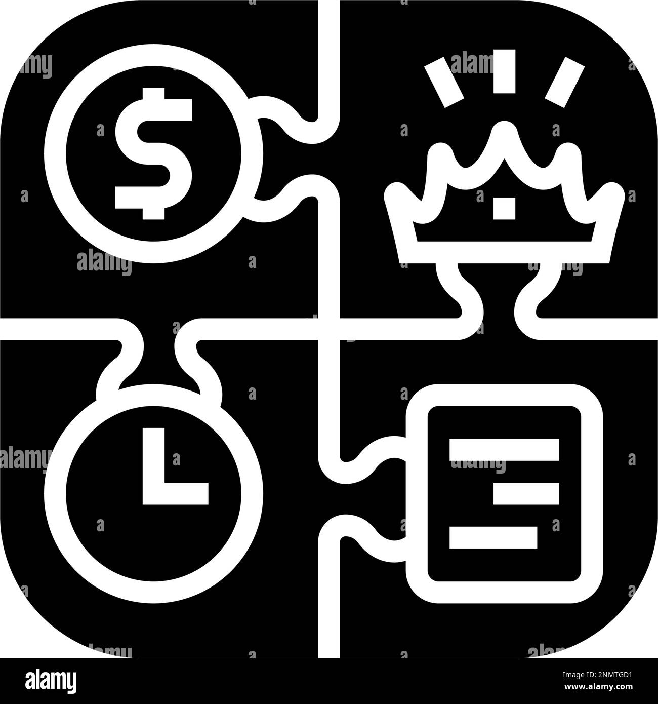 budget authority needs timeline glyph icon vector illustration Stock ...