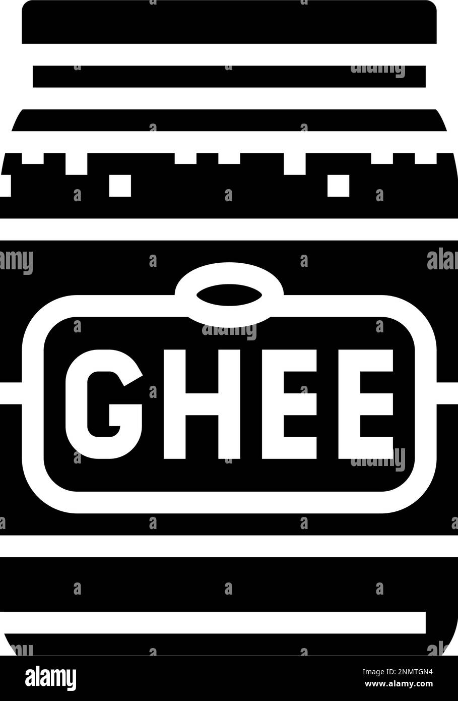 ghee milk product dairy glyph icon vector illustration Stock Vector ...