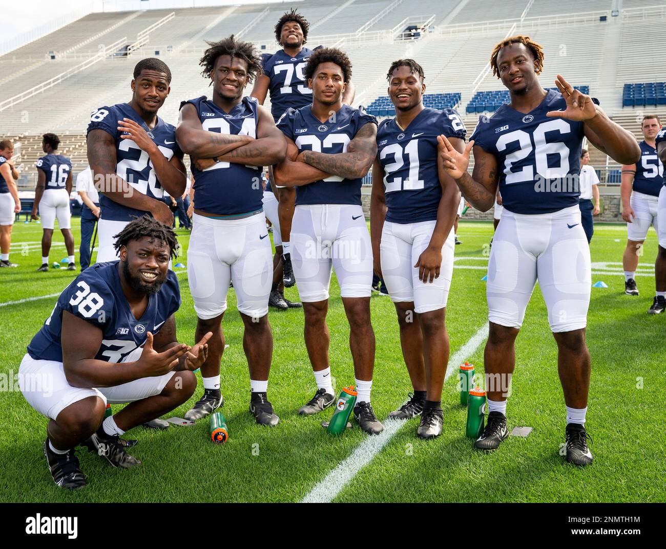Penn State running backs Tank Smith, Devyn Ford, Keyvone Lee, John ...