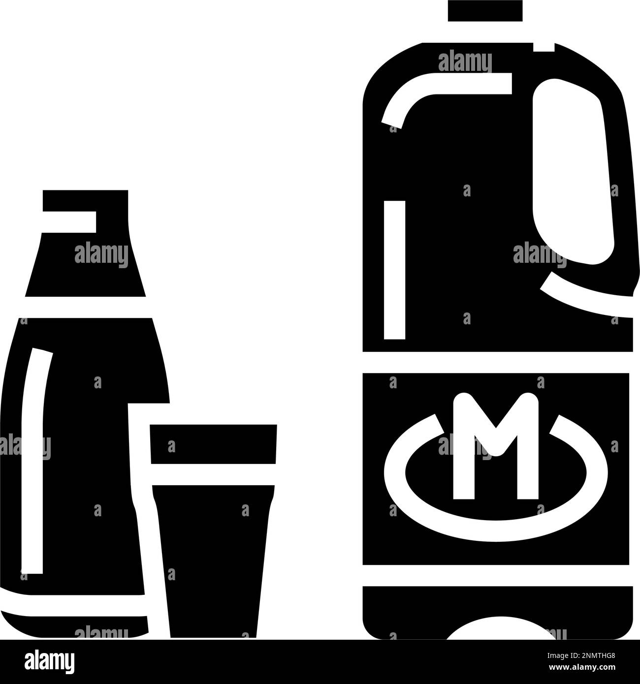 milk dairy product glyph icon vector illustration Stock Vector Image ...