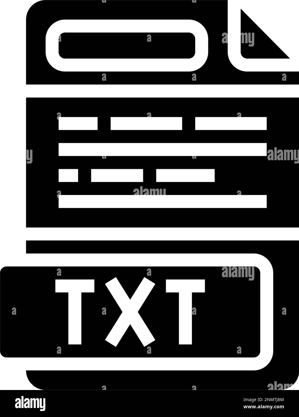 Txt File Format Document Glyph Icon Vector Illustration Stock Vector Image And Art Alamy 