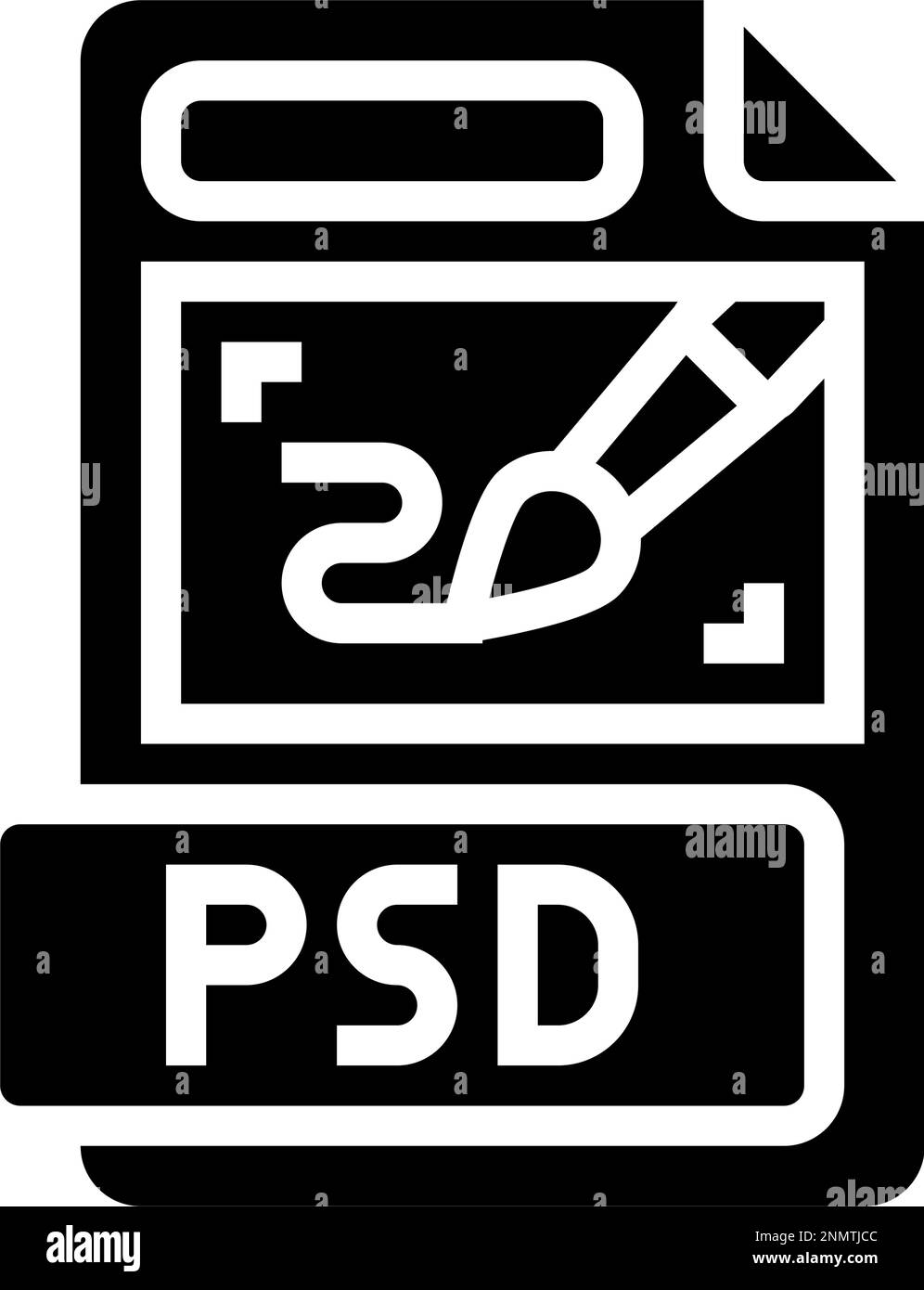 psd file format document glyph icon vector illustration Stock Vector ...