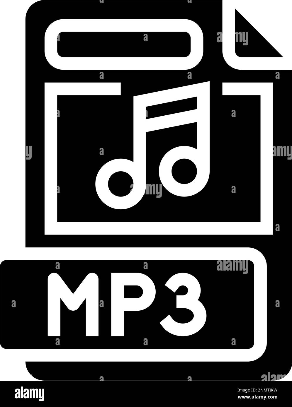 Black mp3 file document download Black and White Stock Photos & Images ...