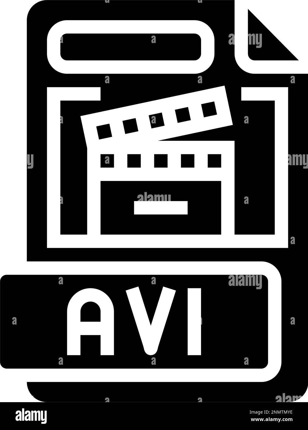 Avi video file extension icon Cut Out Stock Images & Pictures - Alamy