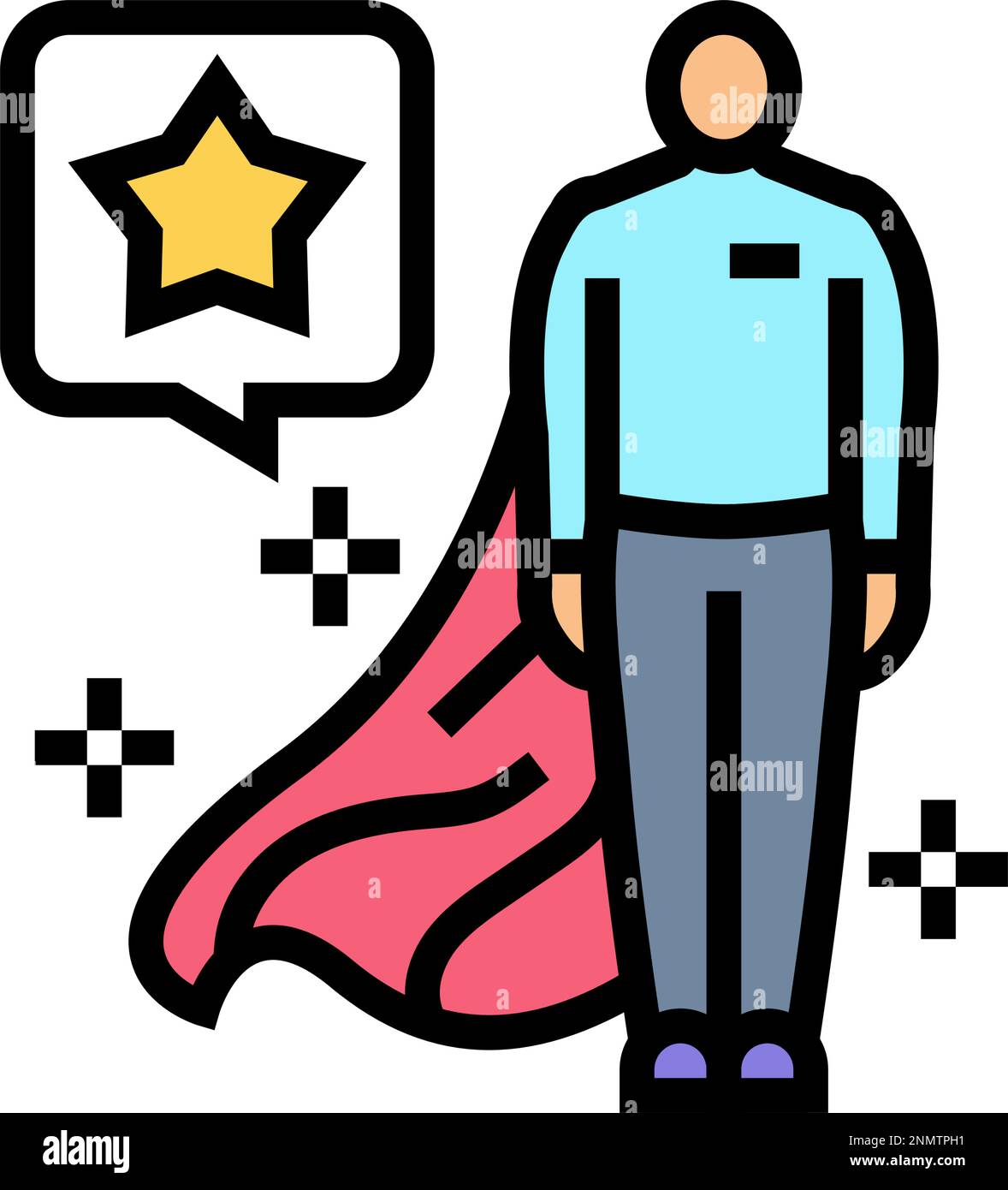 professional human color icon vector illustration Stock Vector Image ...