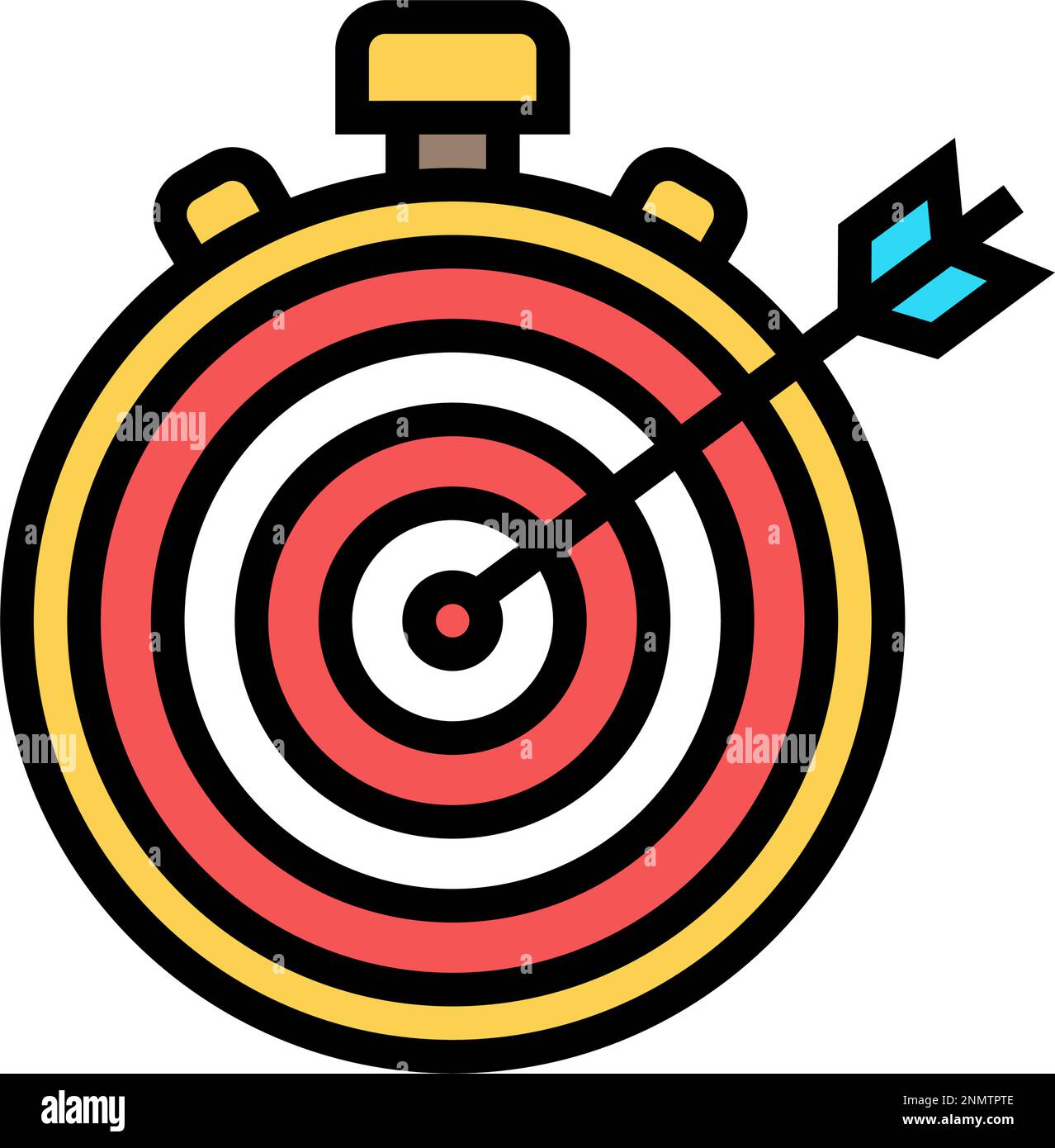 short term goals business color icon vector illustration Stock Vector ...