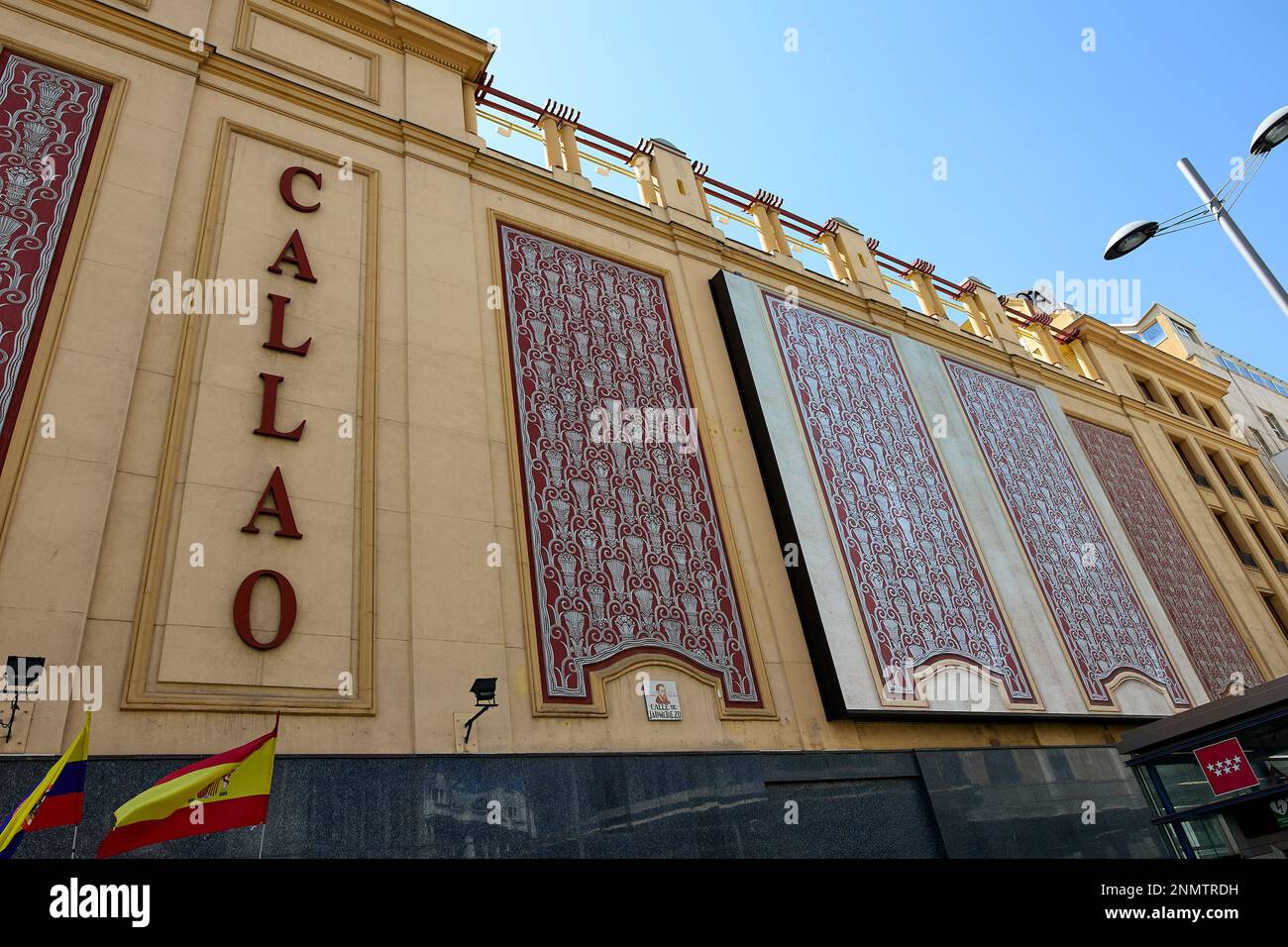 Cines Callao building, on the day of its reopening, 20 August 2021, in ...