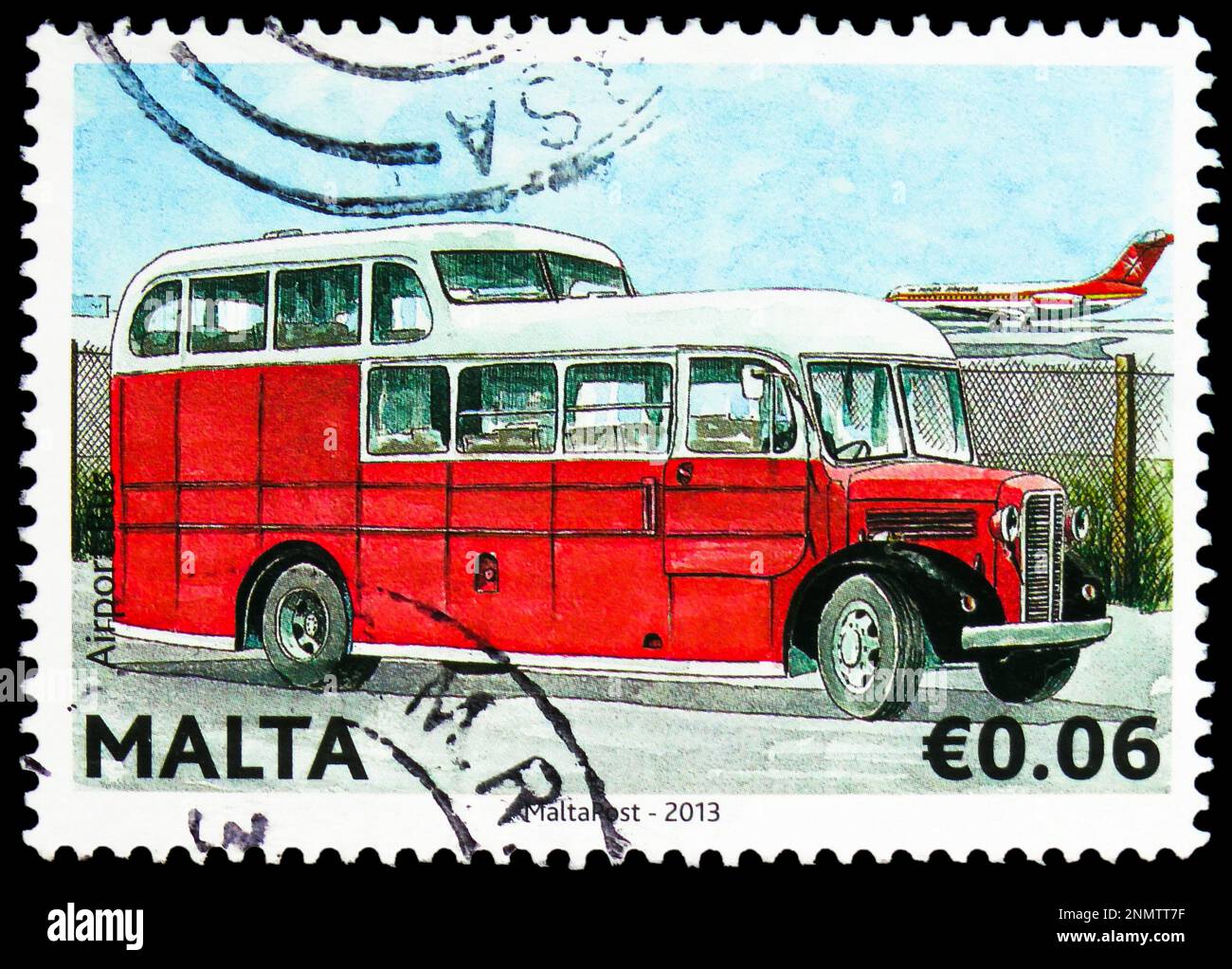 MOSCOW, RUSSIA - FEBRUARY 15, 2023: Postage stamp printed in Malta ...