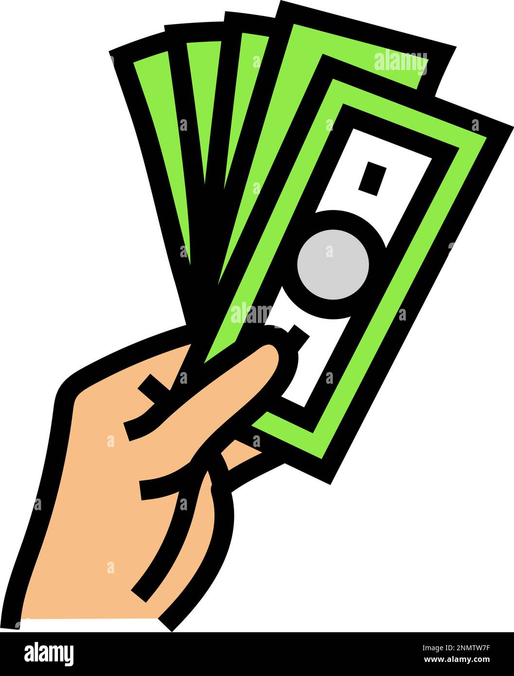rich money hand color icon vector illustration Stock Vector Image & Art ...