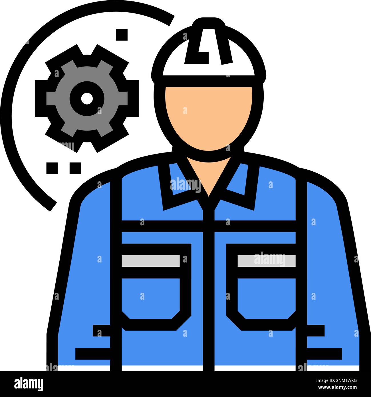mechanical engineer worker color icon vector illustration Stock Vector ...