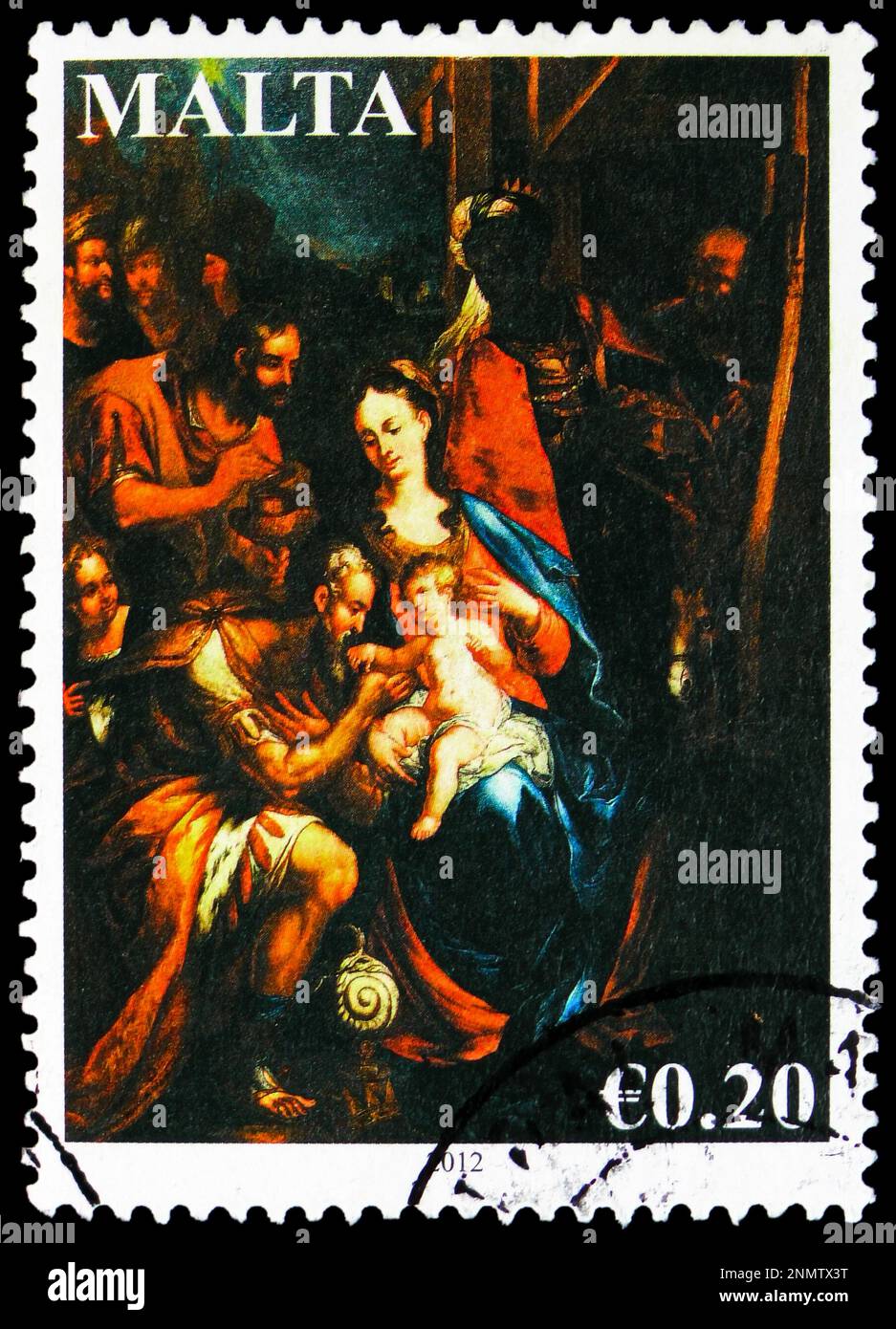 MOSCOW, RUSSIA - FEBRUARY 15, 2023: Postage stamp printed in Malta ...