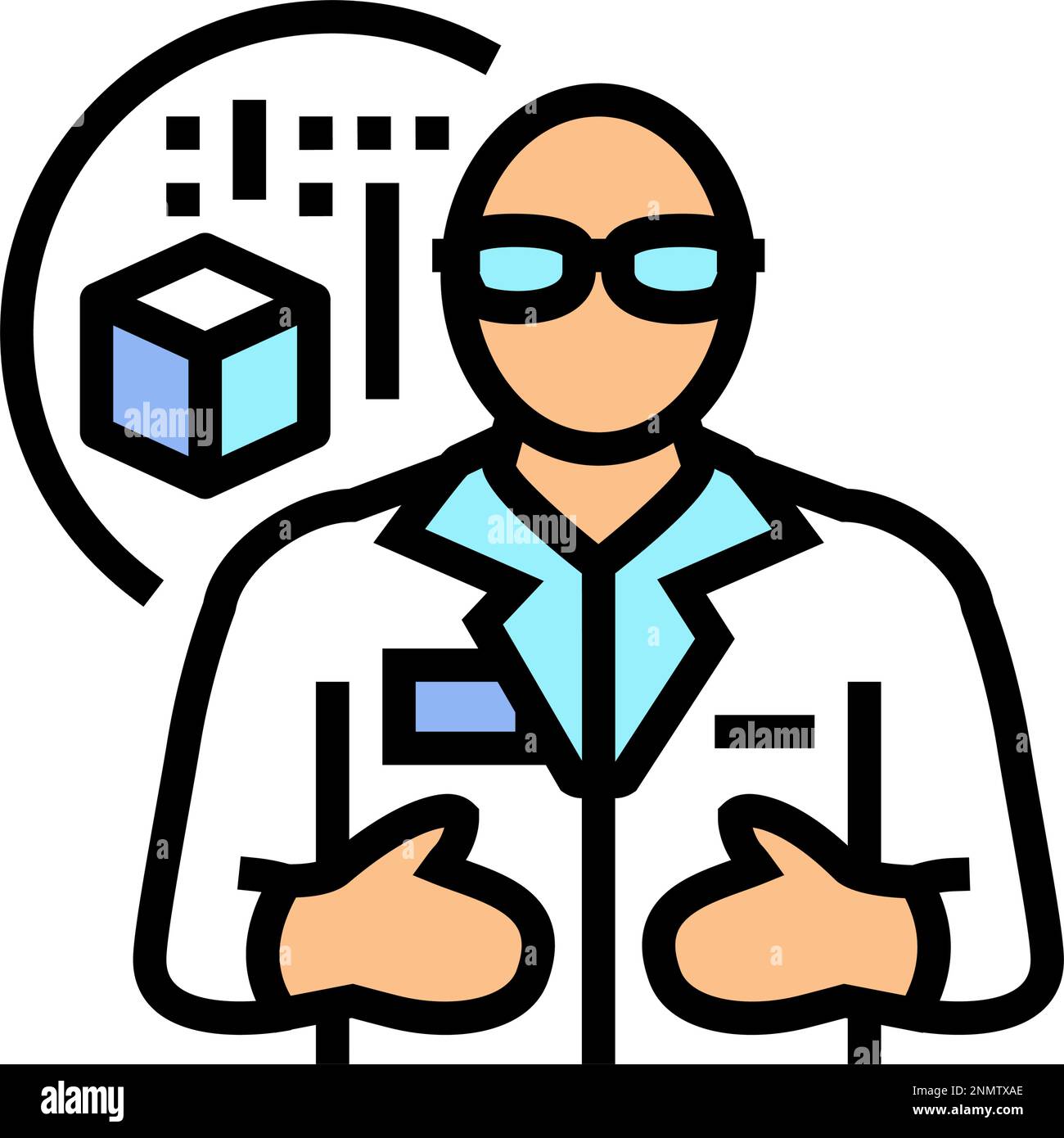 materials engineer technology color icon vector illustration Stock ...