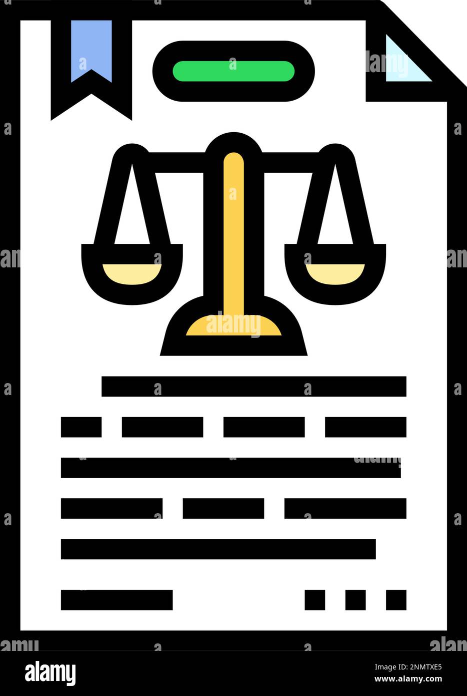 legal document paper color icon vector illustration Stock Vector Image ...