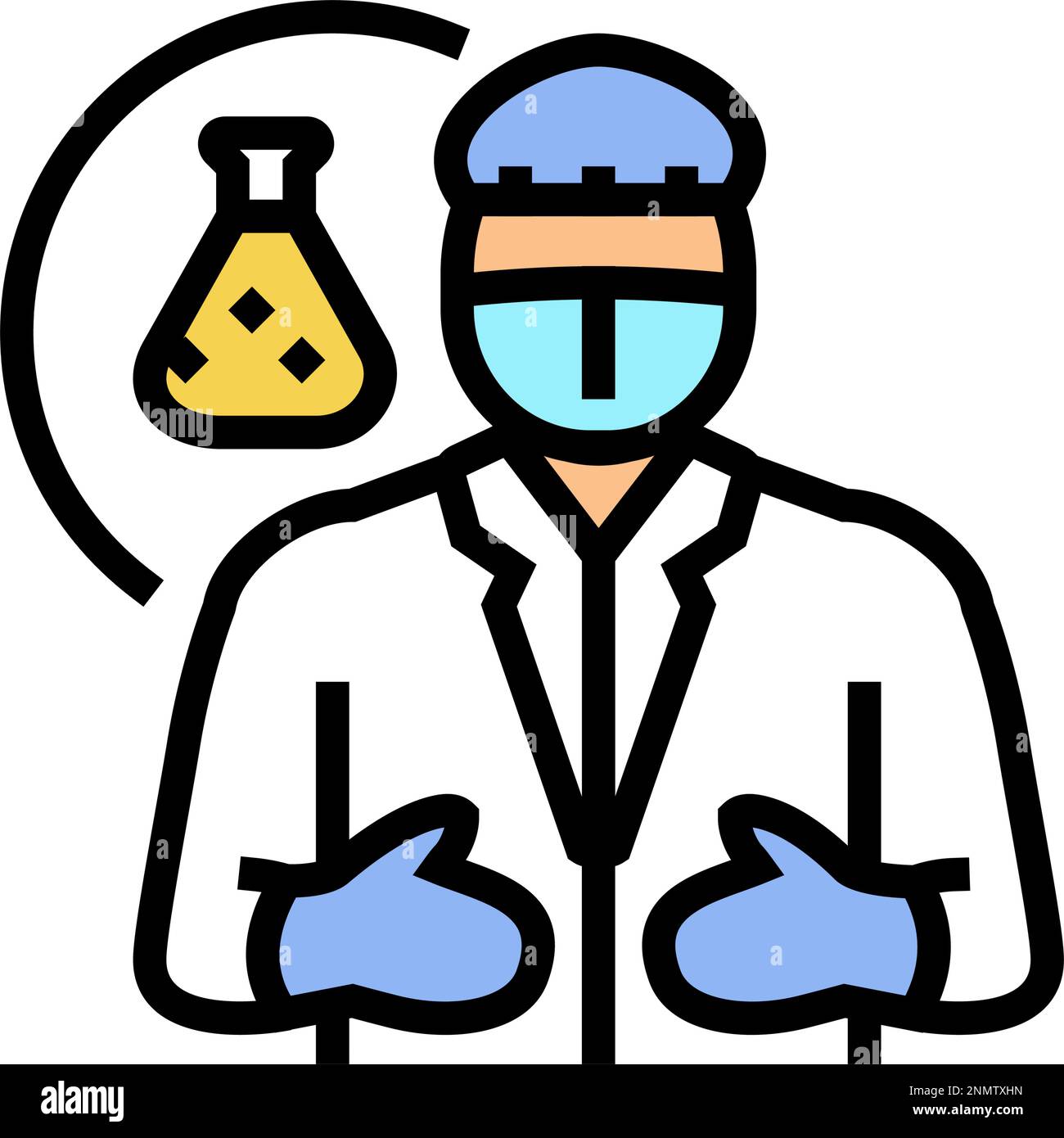 chemical engineer technology color icon vector illustration Stock ...