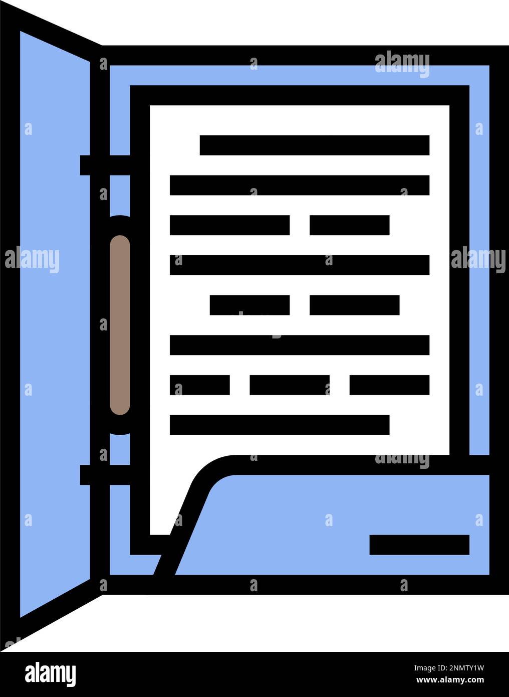 Office Document File Color Icon Vector Illustration Stock Vector Image