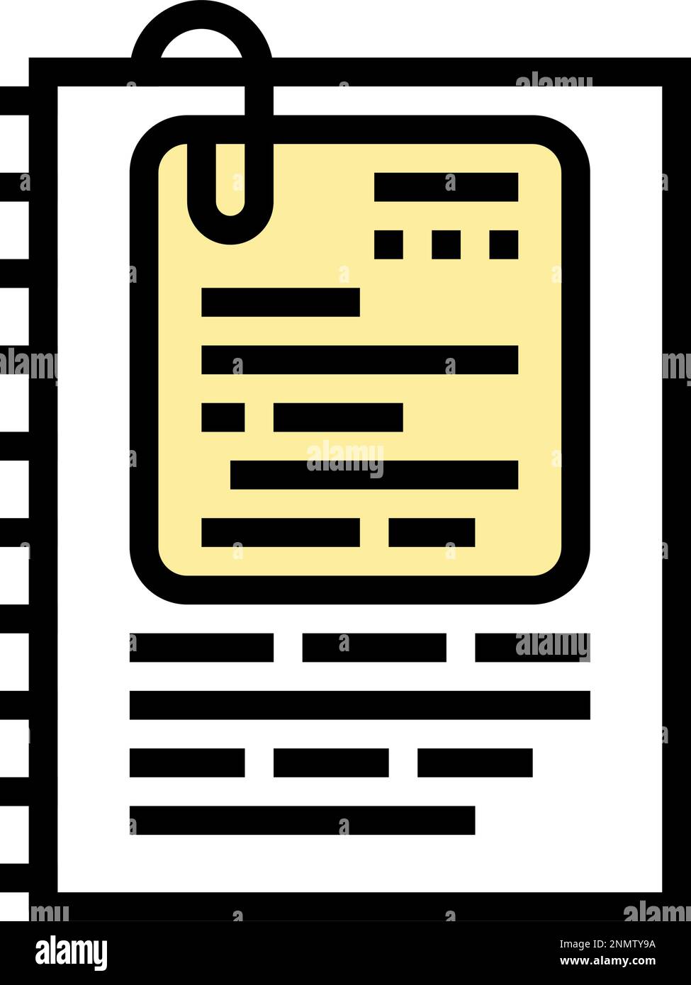 note document paper color icon vector illustration Stock Vector Image ...