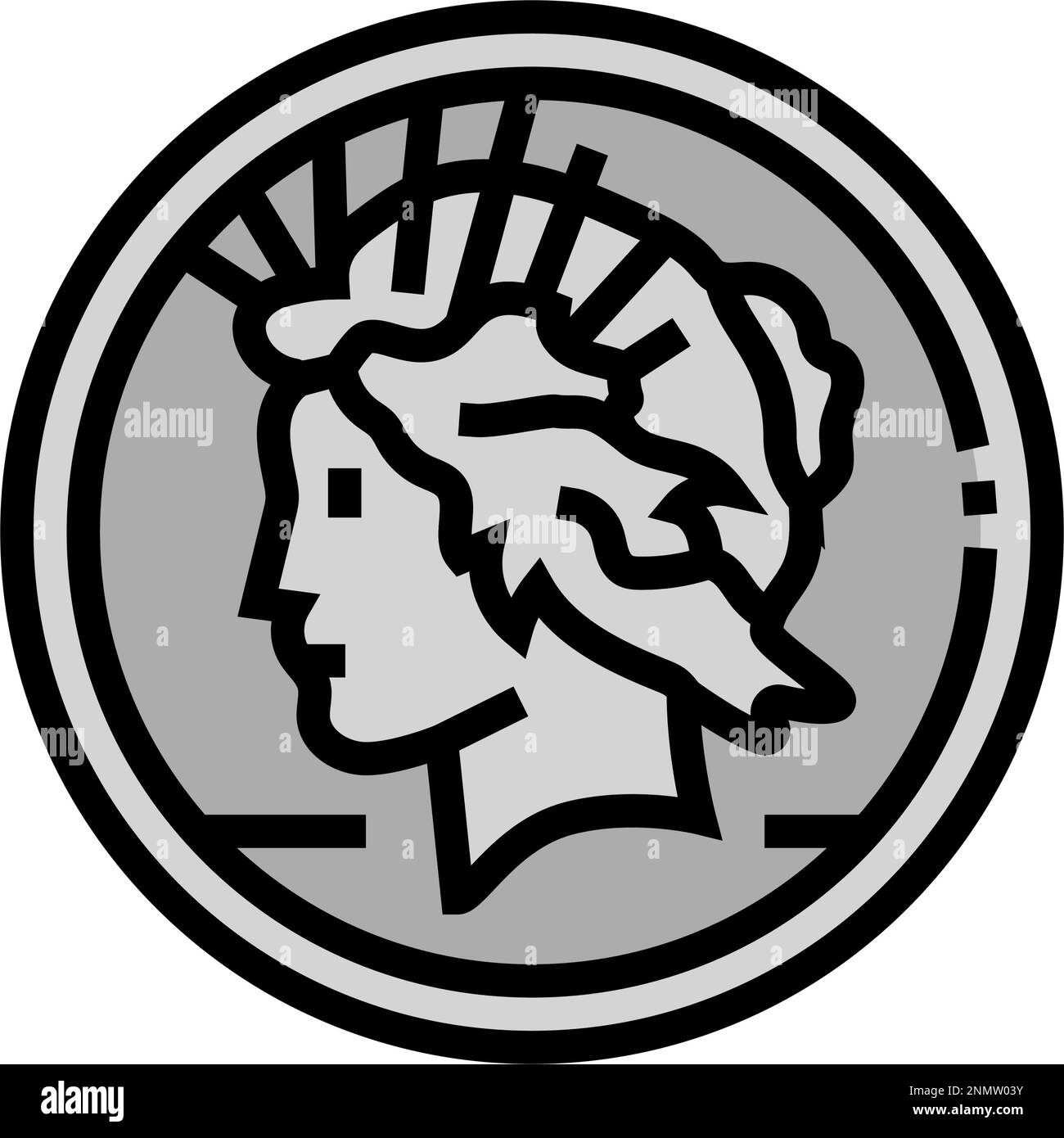 dollar coin color icon vector illustration Stock Vector Image & Art - Alamy
