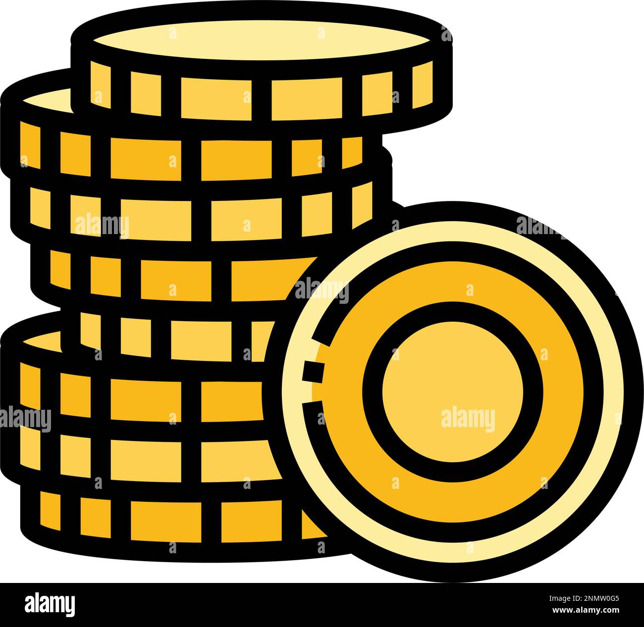 stack money gold color icon vector illustration Stock Vector Image ...