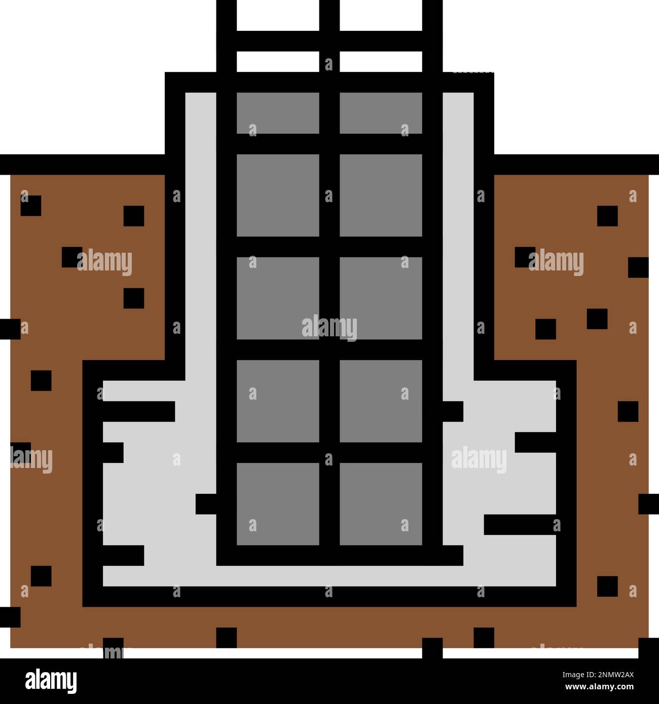 foundation building structure color icon vector illustration Stock ...