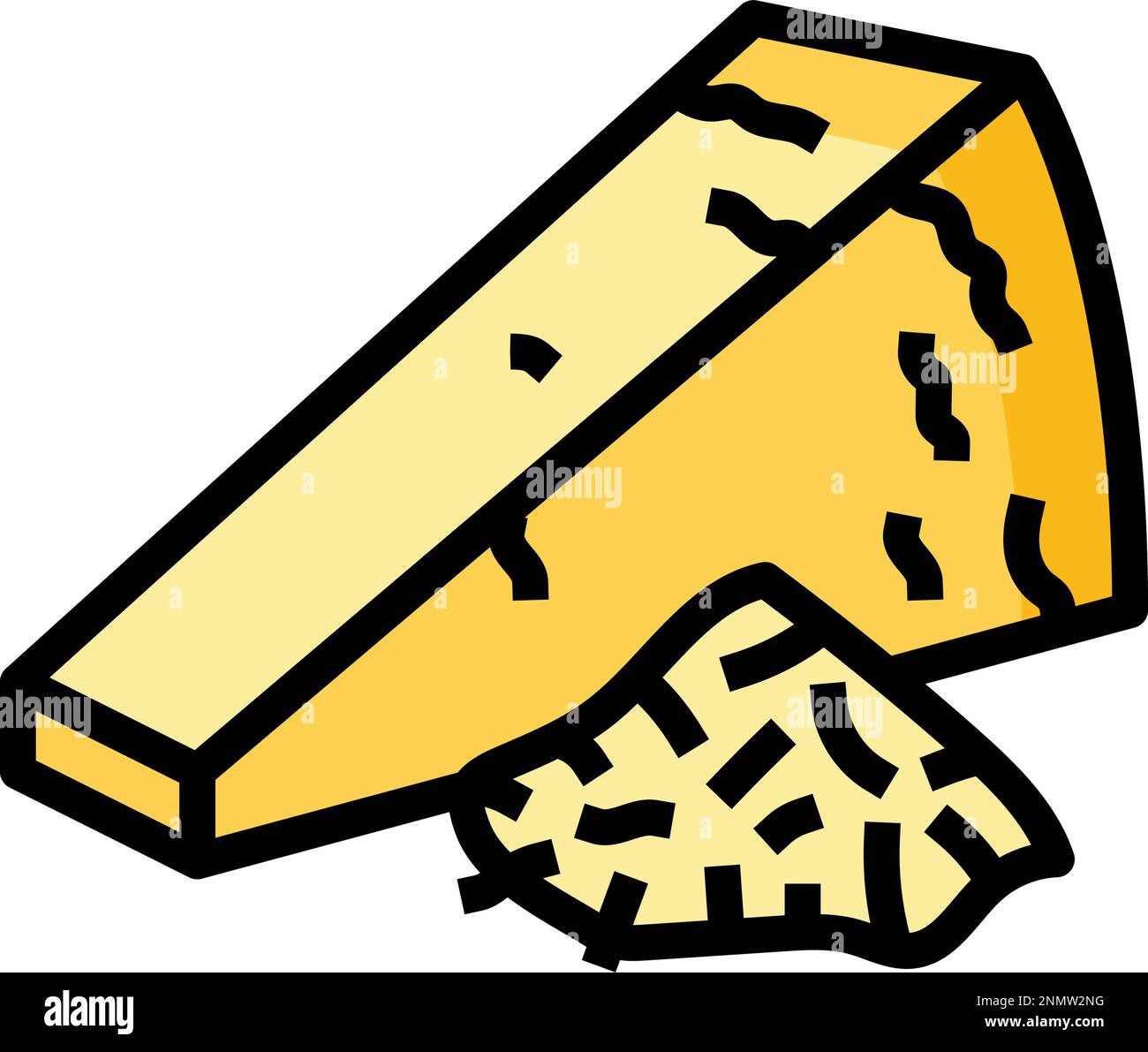parmesan cheese food slice color icon vector illustration Stock Vector ...