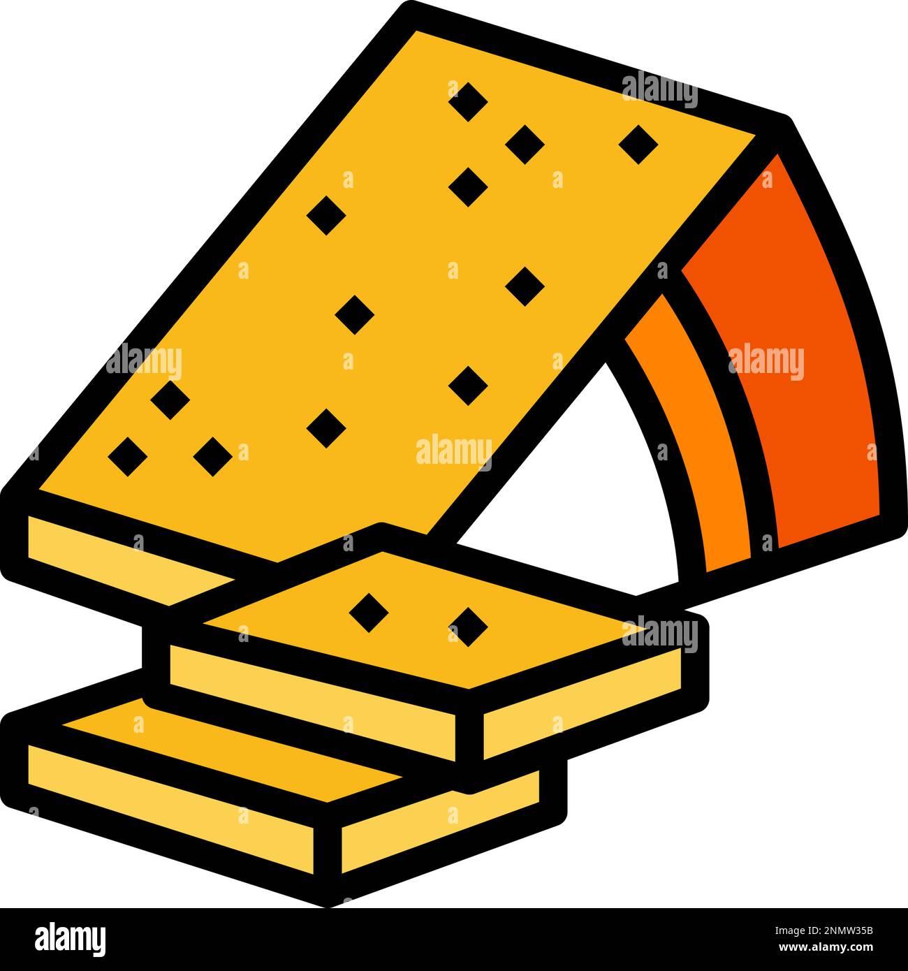 hard cheese food slice color icon vector illustration Stock Vector ...