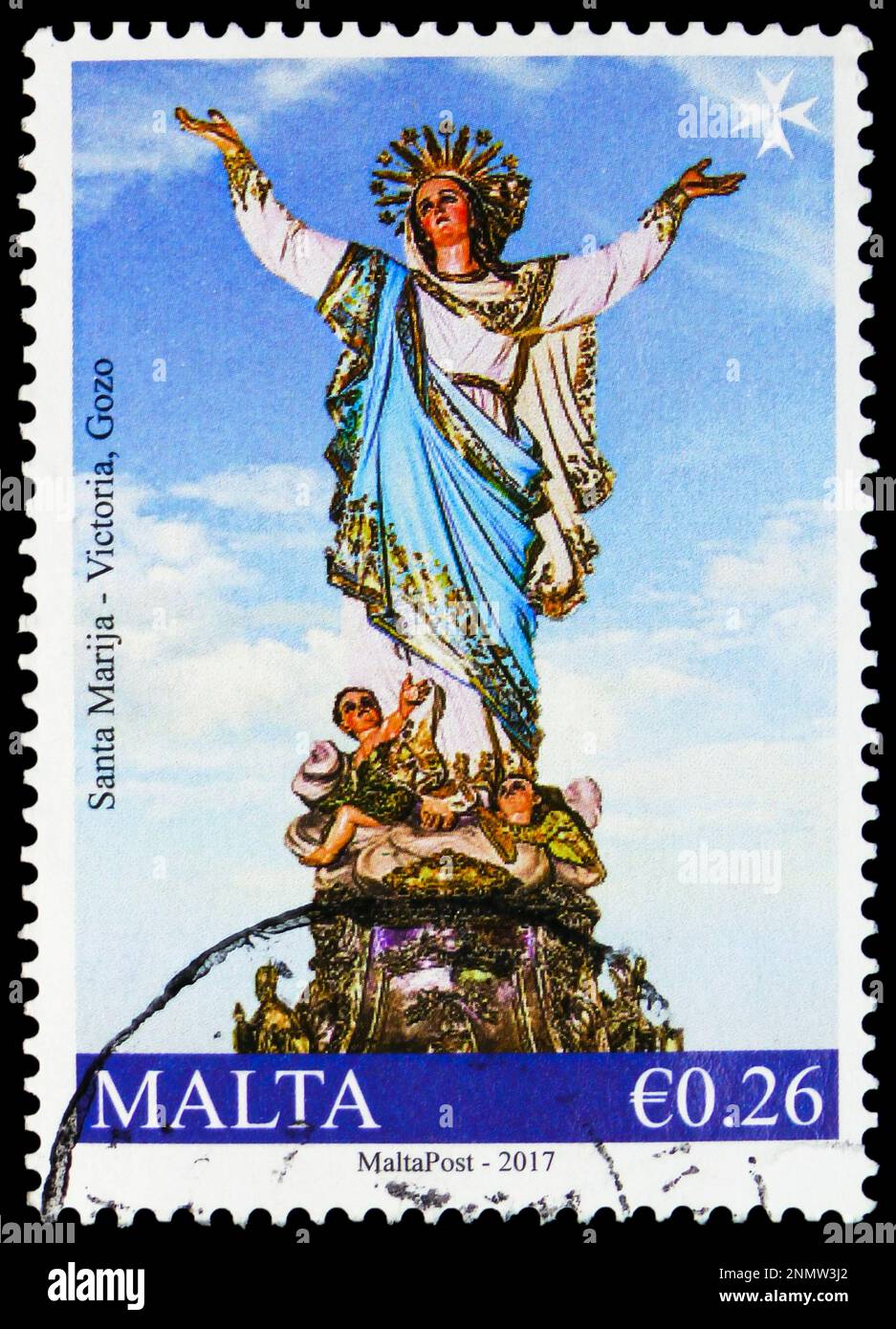 MOSCOW, RUSSIA - FEBRUARY 15, 2023: Postage stamp printed in Malta ...