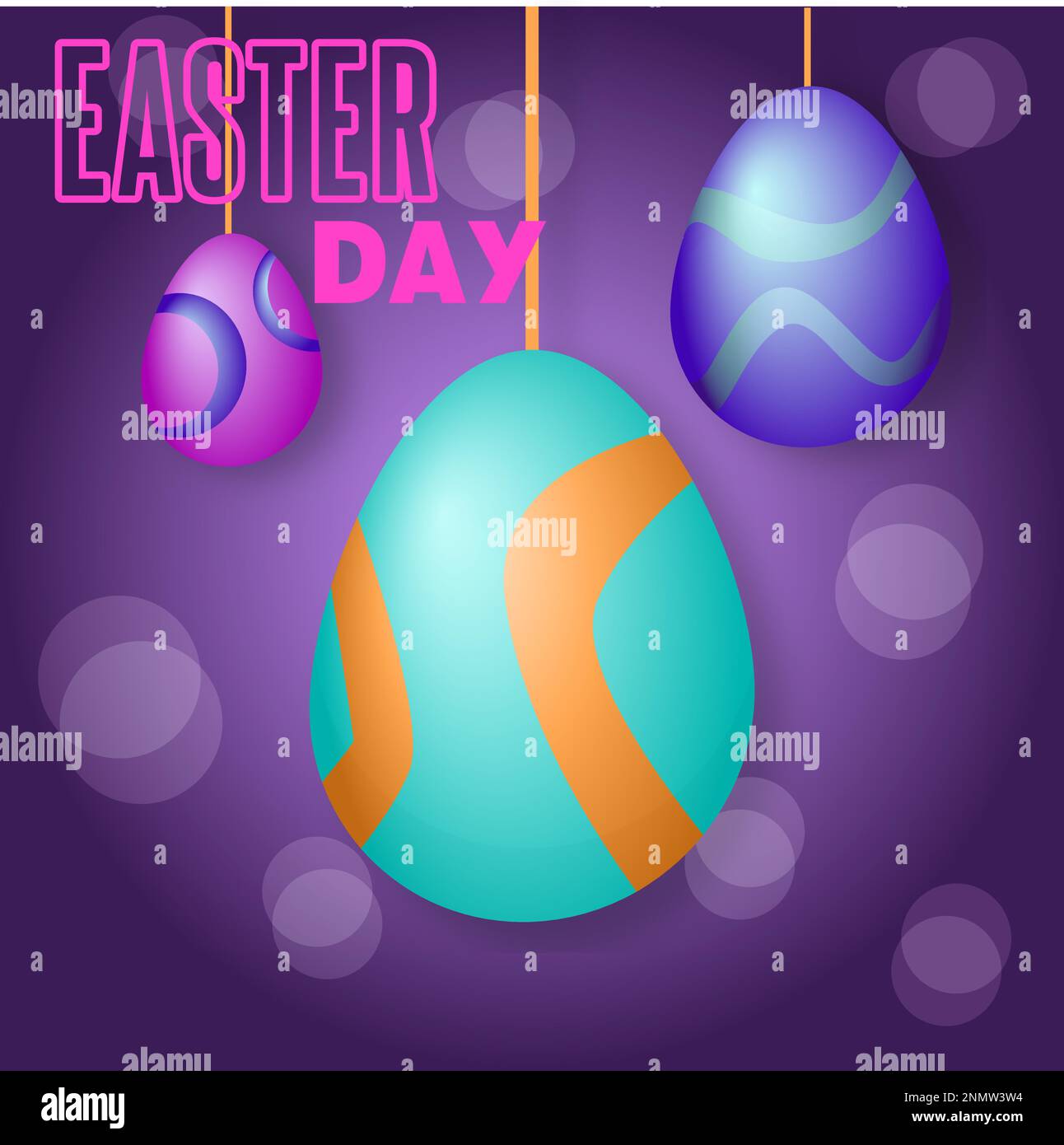 cute eggs hanging on strings to celebrate psy Stock Vector Image & Art ...