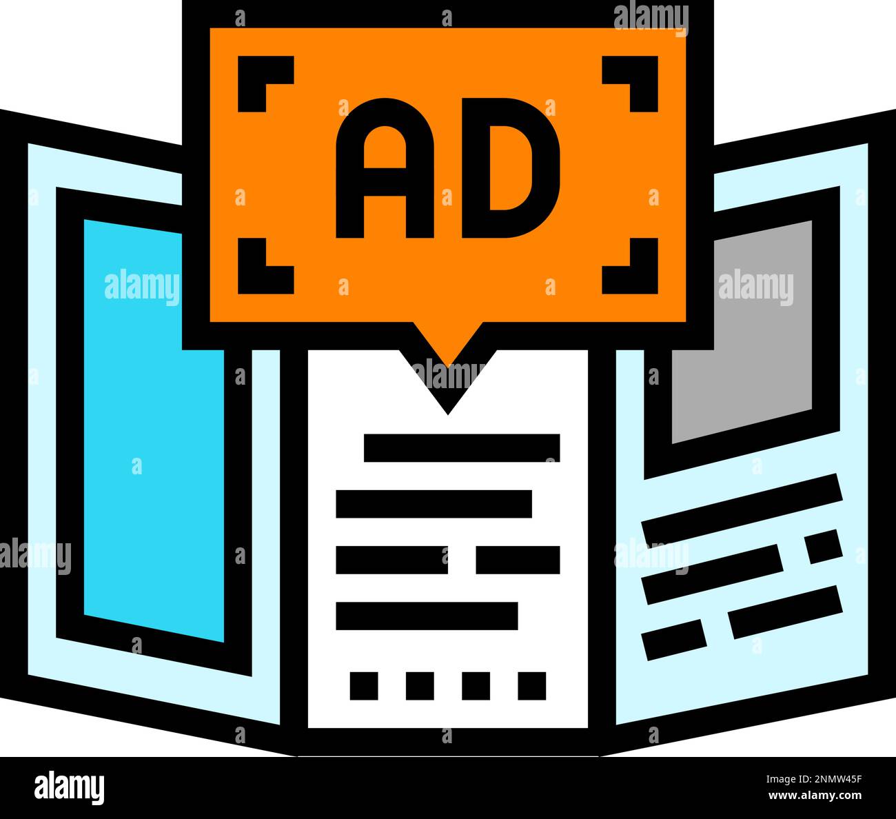 print advertising color icon vector illustration Stock Vector Image ...