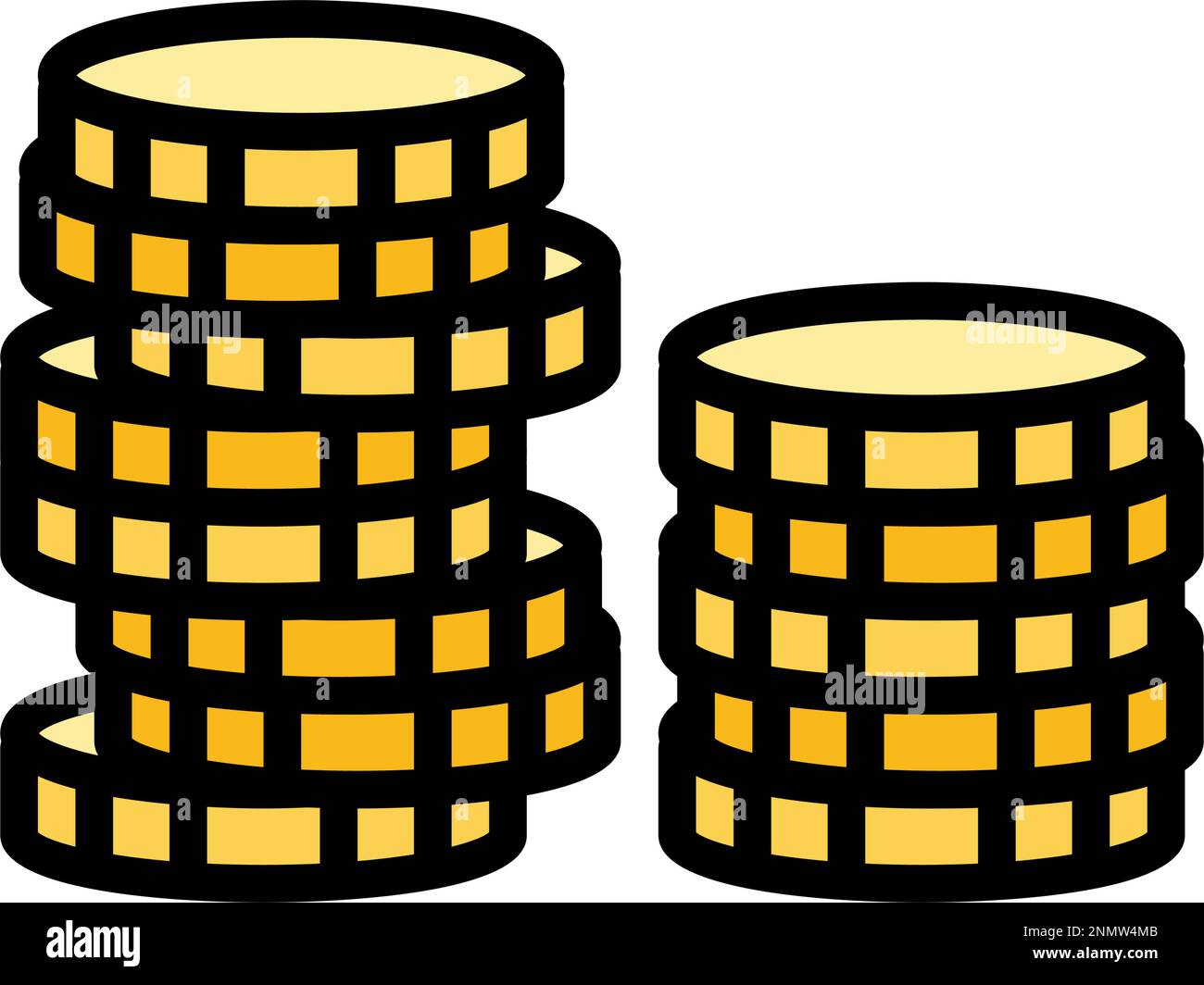 stack gold coin color icon vector illustration Stock Vector Image & Art ...