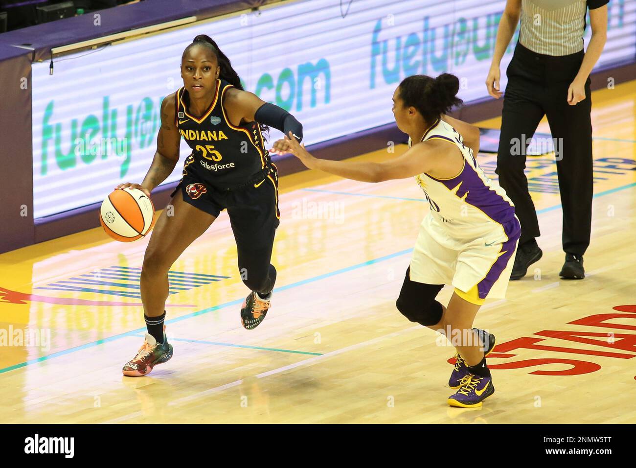 LOS ANGELES, CA - AUGUST 15: Indiana Fever guard Tiffany Mitchell (25 ...