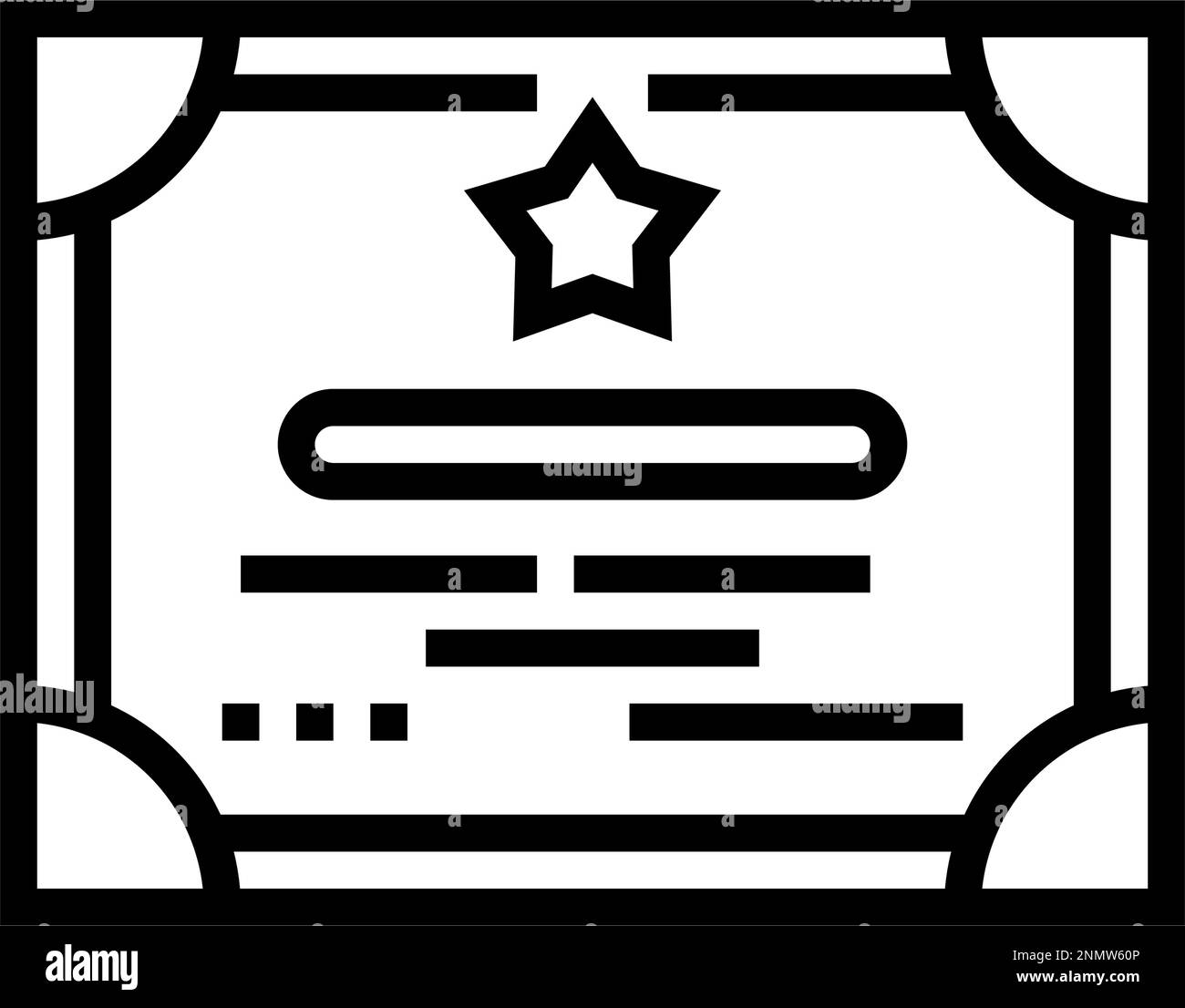 professional certificate line icon vector illustration Stock Vector ...